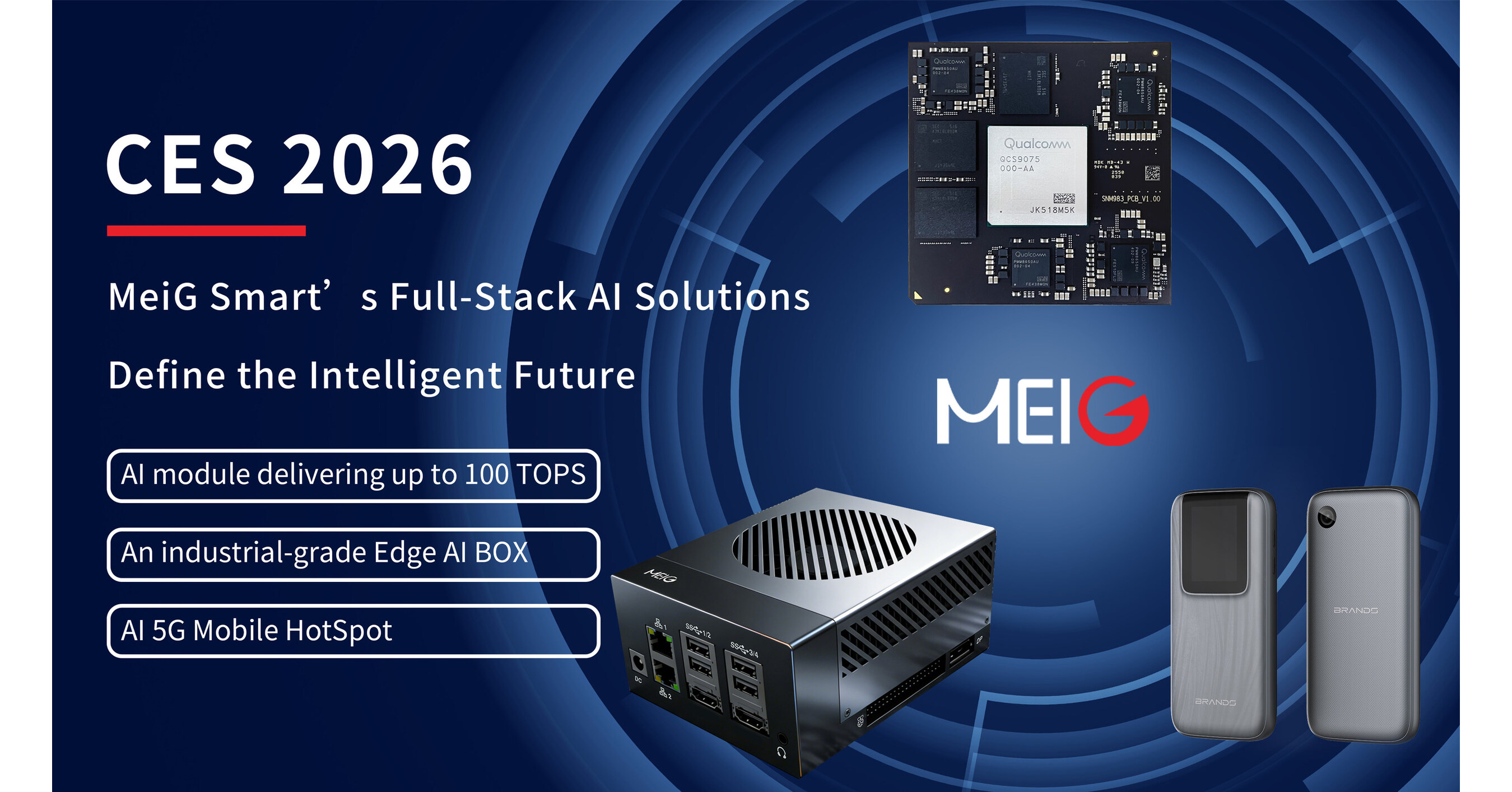 CES 2026 | Led by a 100 TOPS High-Performance AI Module, MeiG Smart's Full-Stack AI Solutions ...