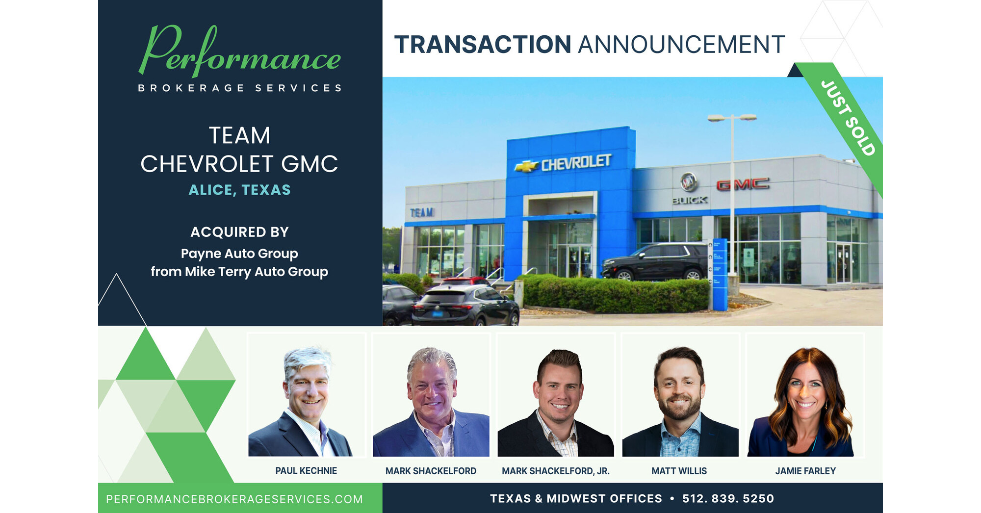 Performance Brokerage Services Advises on the Sale of Team Chevrolet ...