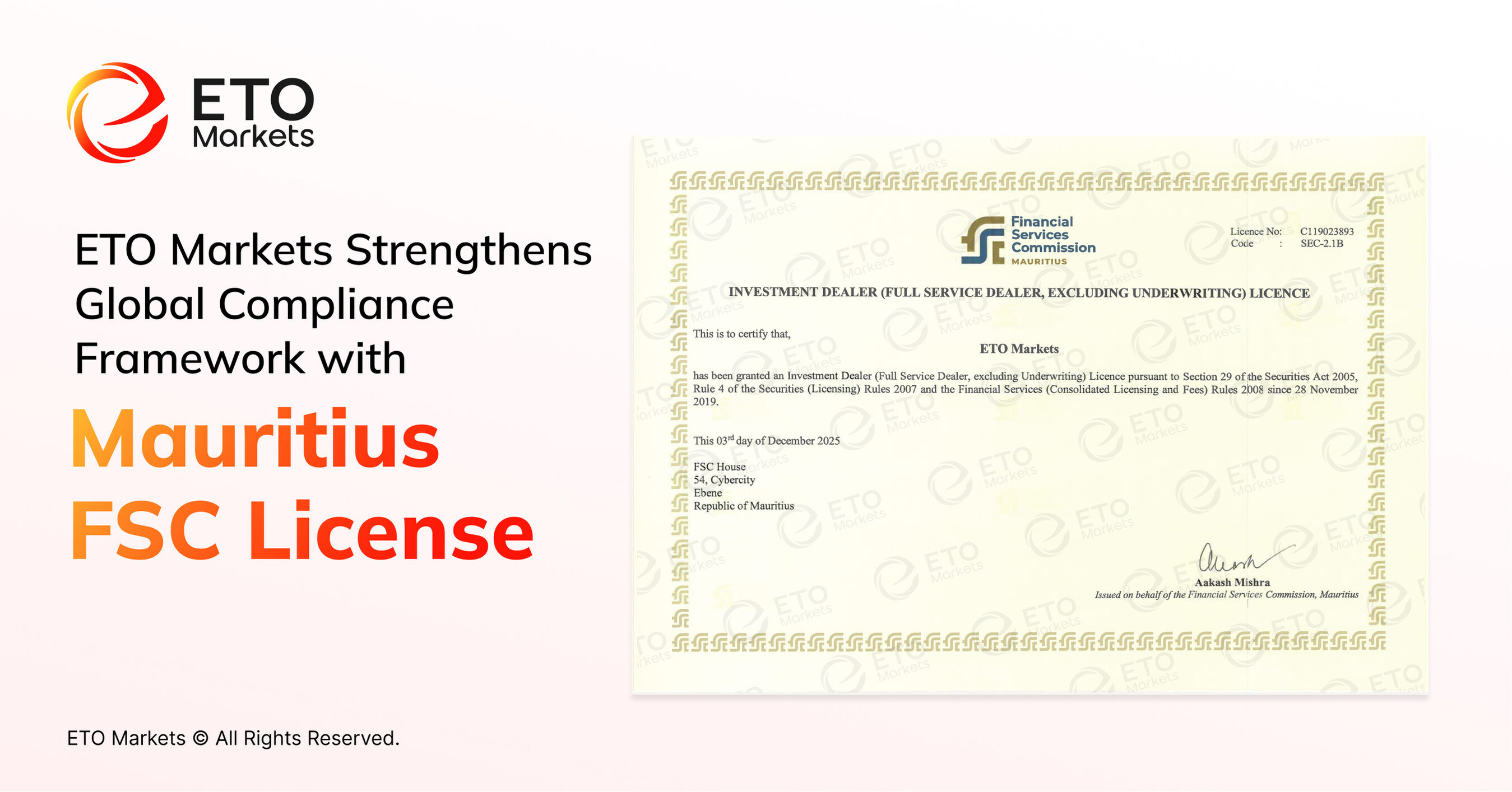 ETO Markets Strengthens Global Compliance Framework with Mauritius FSC ...