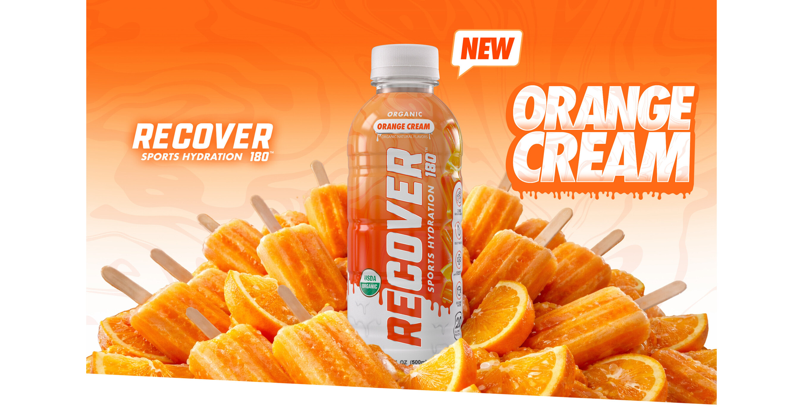 RECOVER 180™ Debuts New Tropical Ice and Orange Cream Flavors