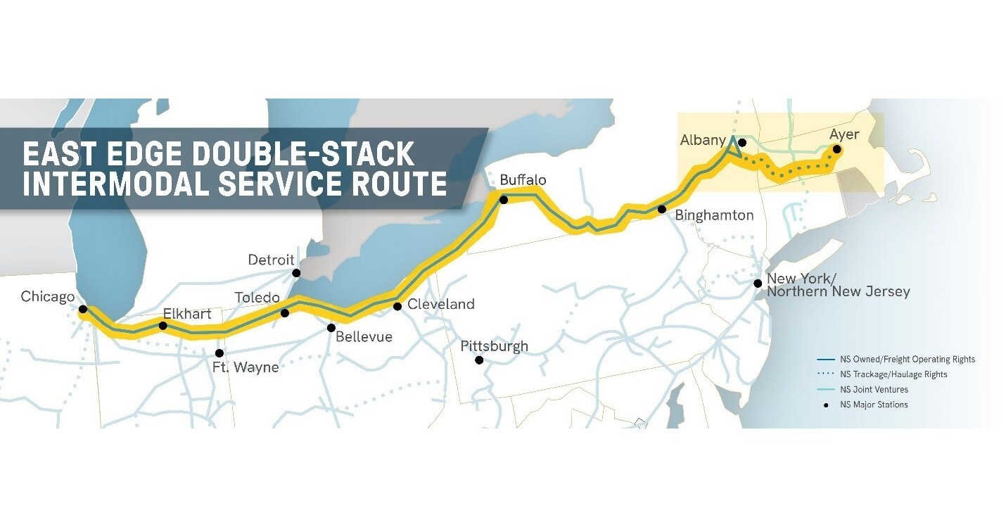 Norfolk Southern Launches East Edge Double-Stack Service Connecting ...
