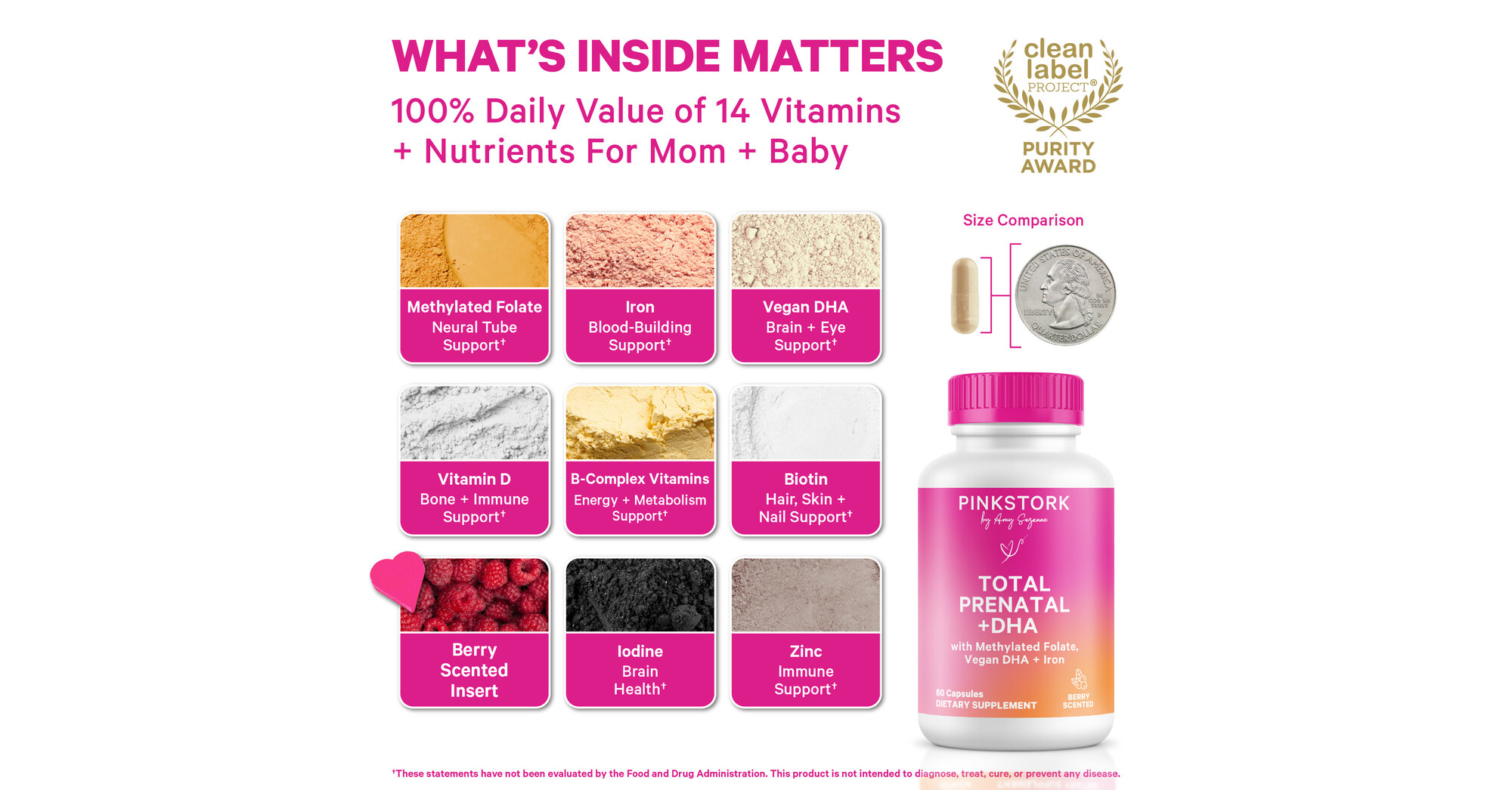 Pink Stork Total Prenatal + DHA Receives the Clean Label Project Purity ...