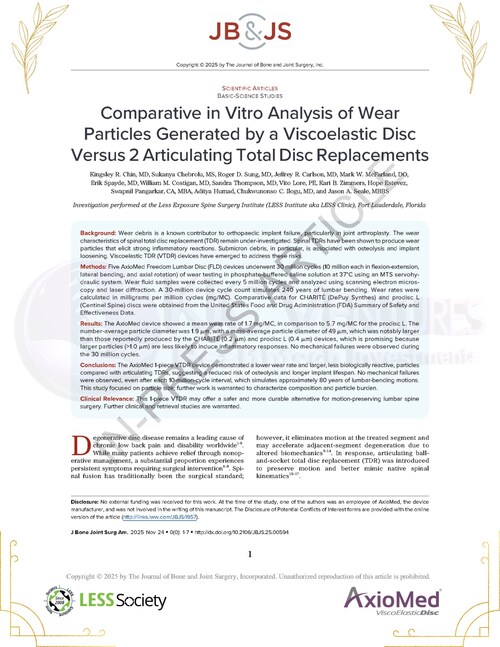 AxioMed Data published in JBJS: Why Viscoelastic Discs Avoid Ball-and ...