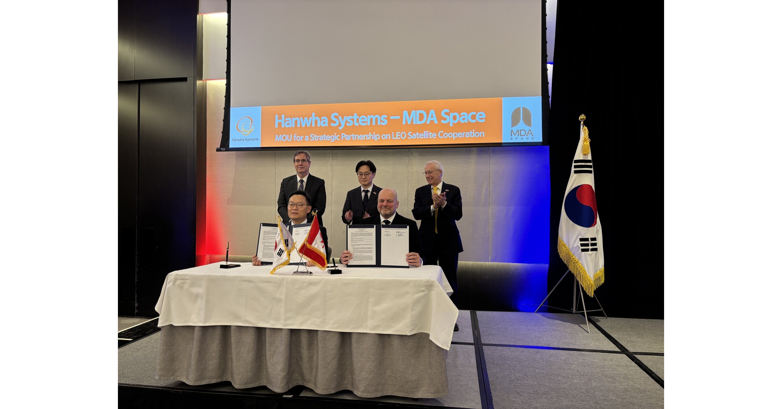 MDA SPACE AND HANWHA SIGN MOU TO PURSUE KOREAN MILITARY CONSTELLATION ...
