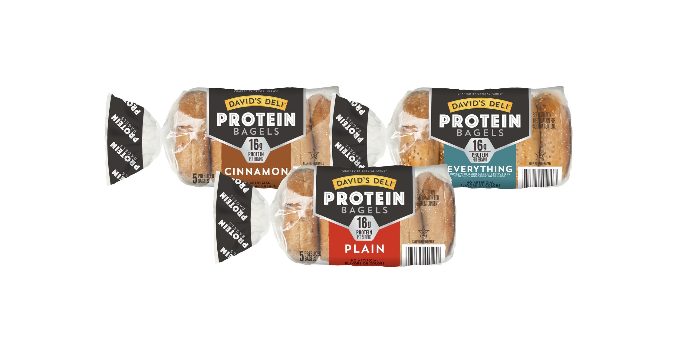 Crystal Farms Launches New Line of David's Deli Protein Bagels