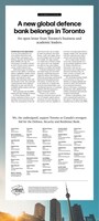 Toronto Business Leaders call on Ottawa to locate Defence, Security and ...