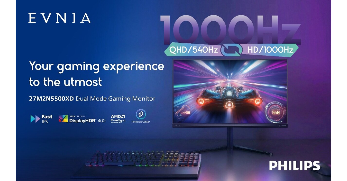 True 1000Hz Powerhouse: PHILIPS EVNIA Unleashes the World's First ...