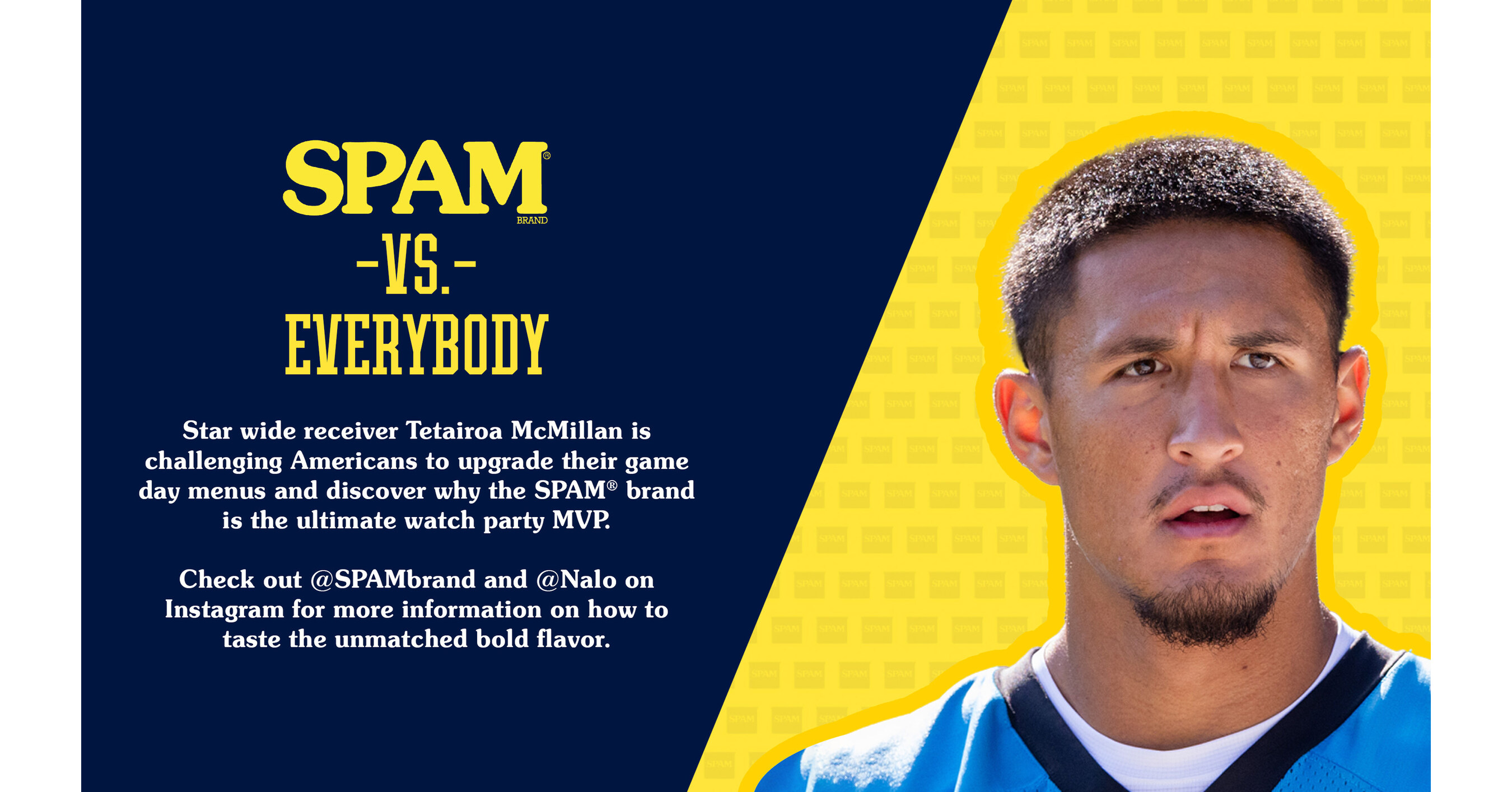 SPAM® Brand Teams Up with Rookie Wide Receiver Tetairoa McMillan to ...