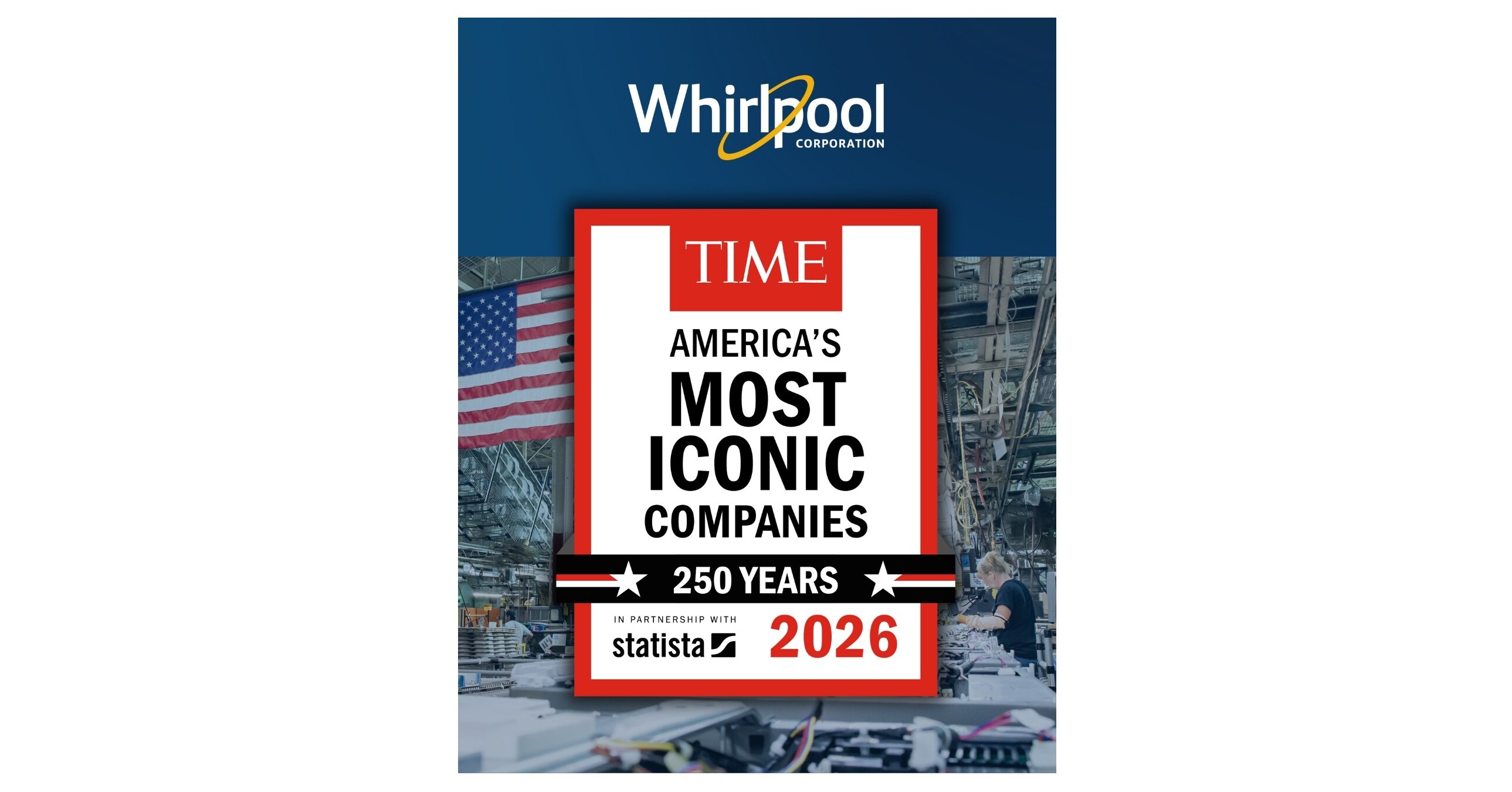 Whirlpool Corporation Named One of America's Most Iconic Companies by TIME
