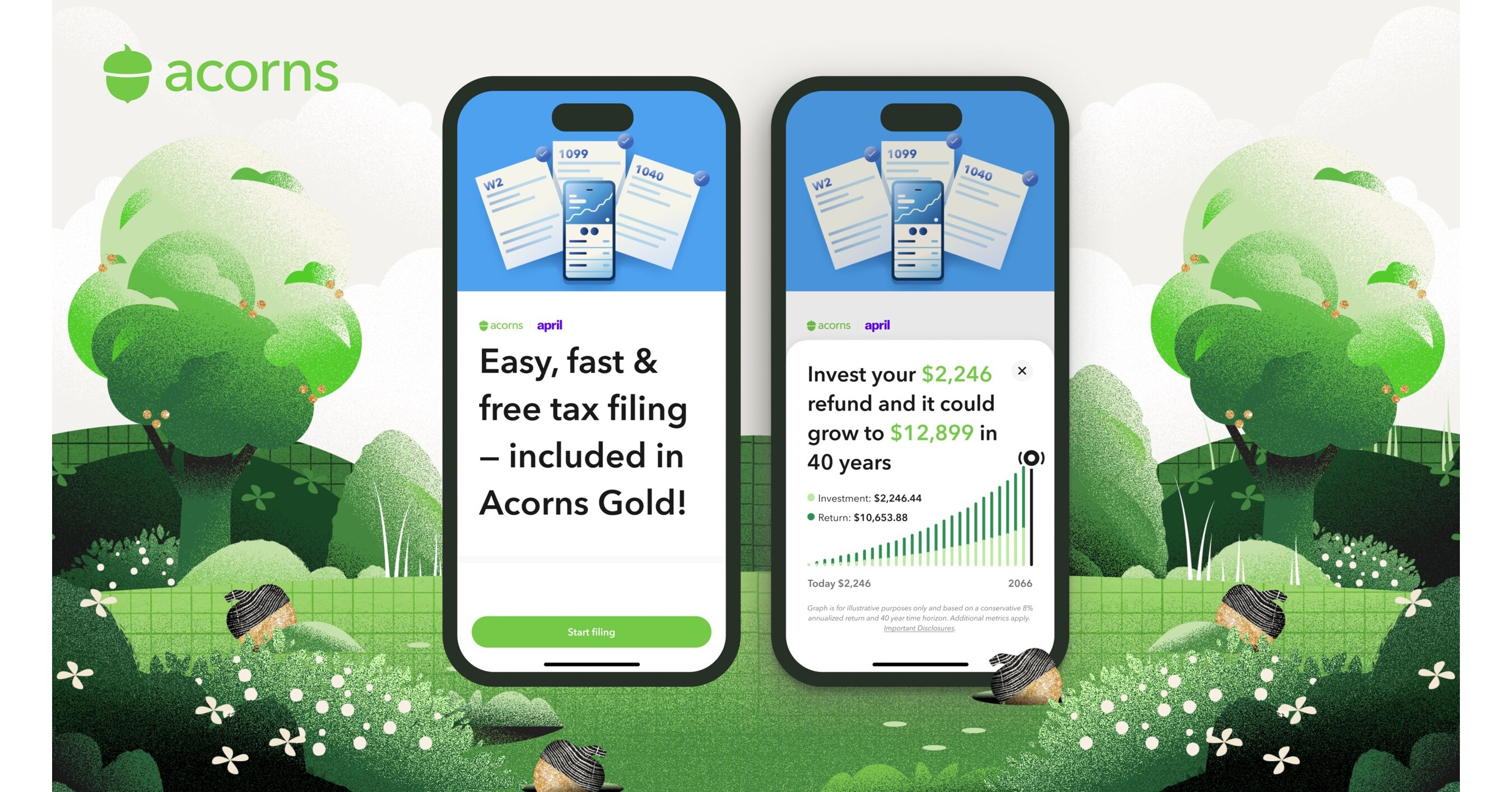 Acorns Launches Free Tax Filing with Built-In Tax Refund Investing for ...
