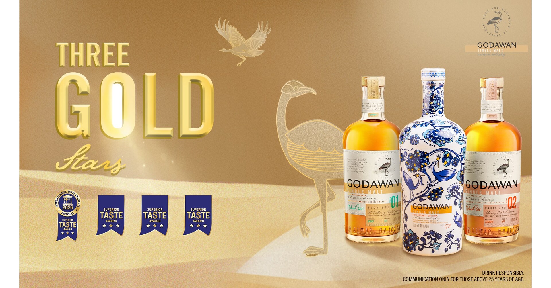 Godawan Artisanal Single Malt Whisky Wins Triple Gold for Three ...
