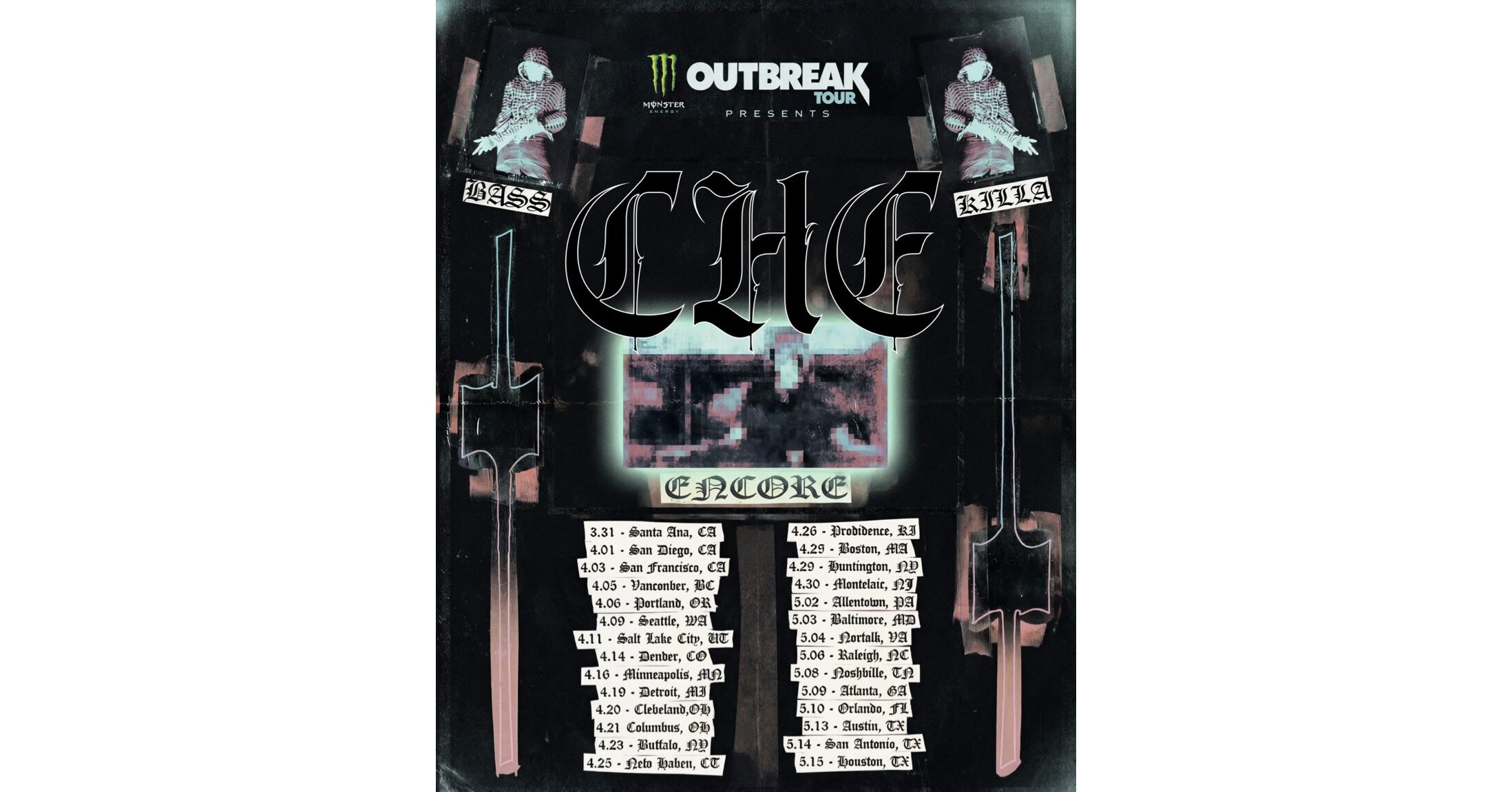 CHE ANNOUNCES HEADLINING MONSTER ENERGY OUTBREAK TOUR KICKING OFF 3/31
