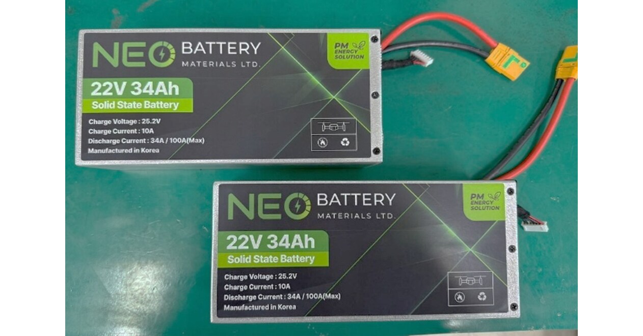 NEO Battery Achieves Near-Double Flight Time in Live Drone Field Test ...