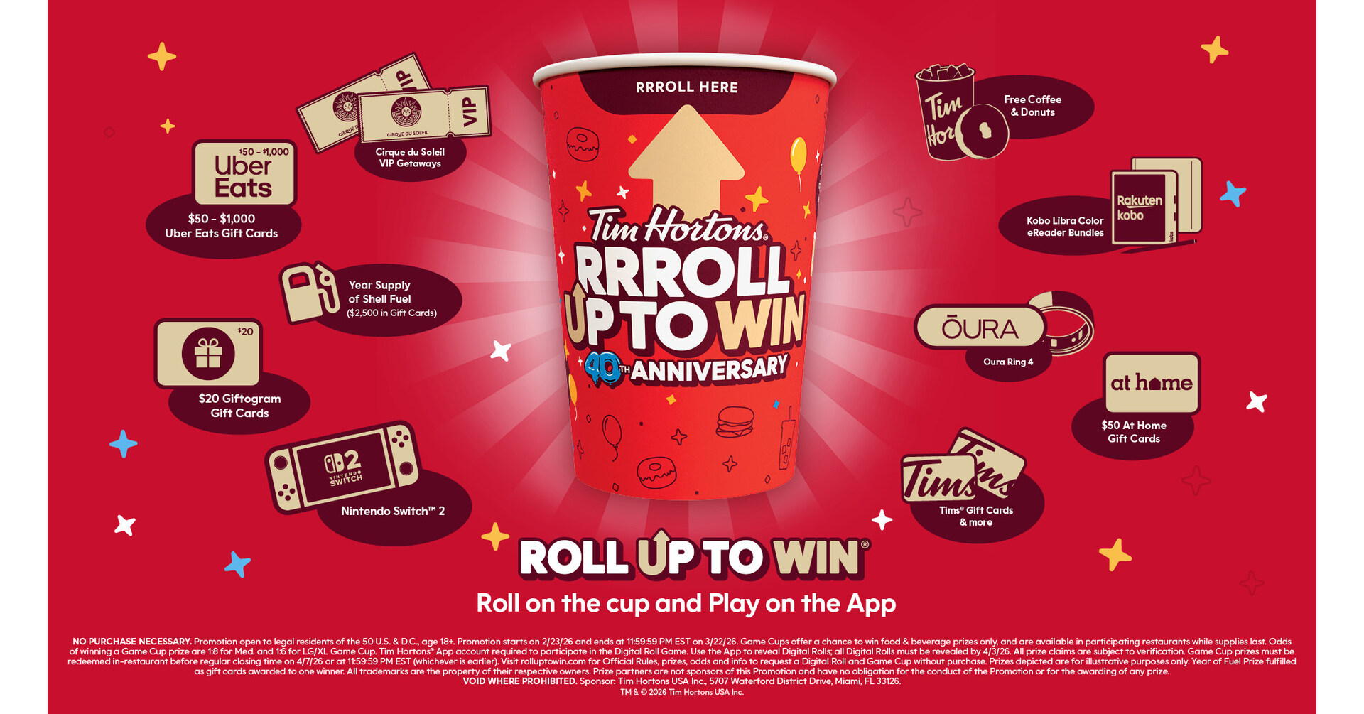 Tim Hortons U.S. Roll Up To Win® promotion is back today through March 22