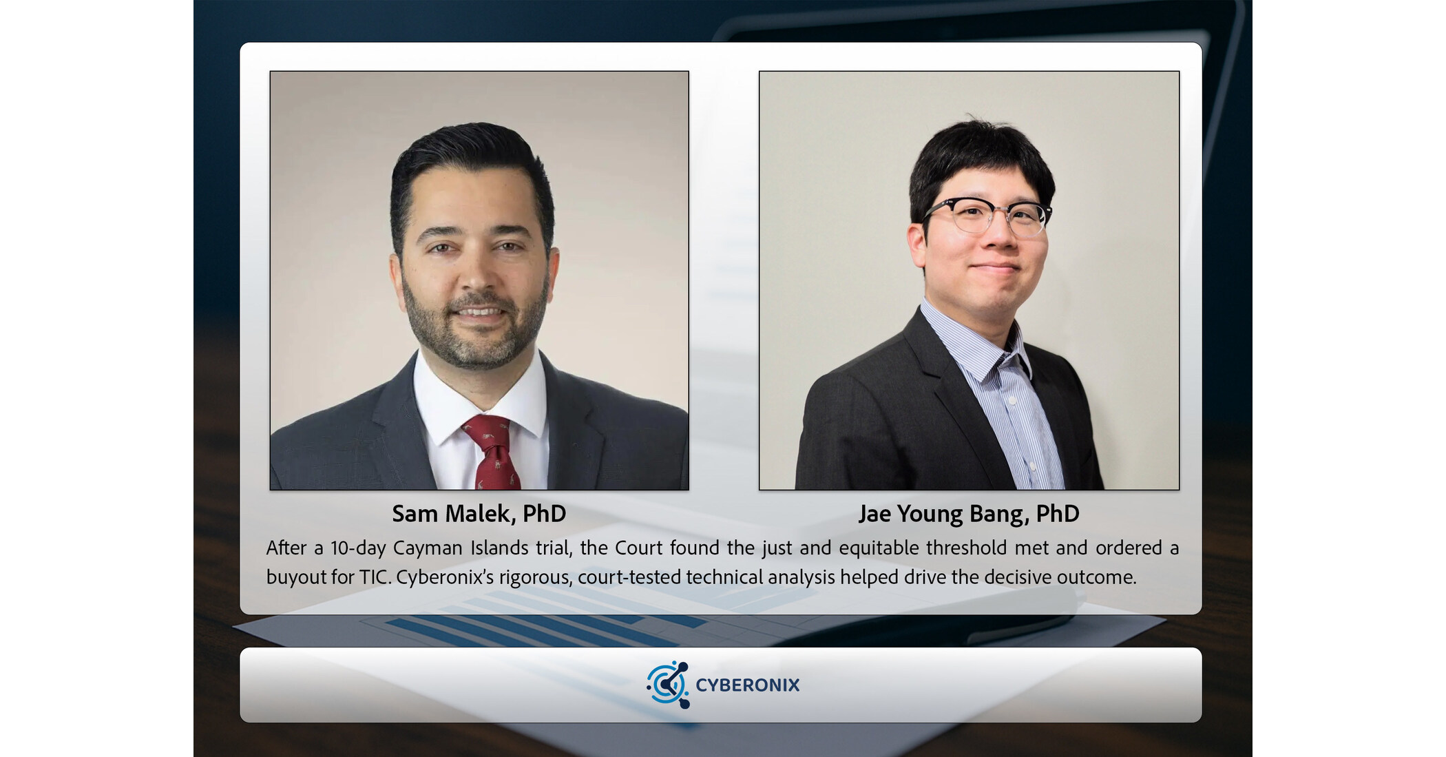 Cyberonix's Prof. Sam Malek and CEO Dr. Jae Young Bang Support ...