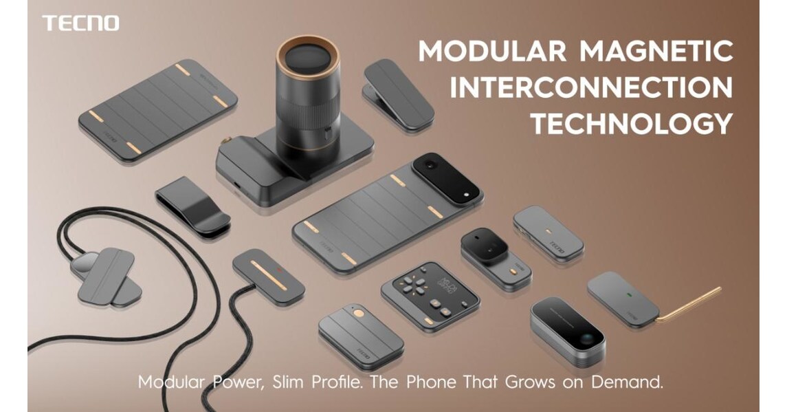 TECNO Unveils the World's Thinnest Modular Smartphone Ecosystem Concept
