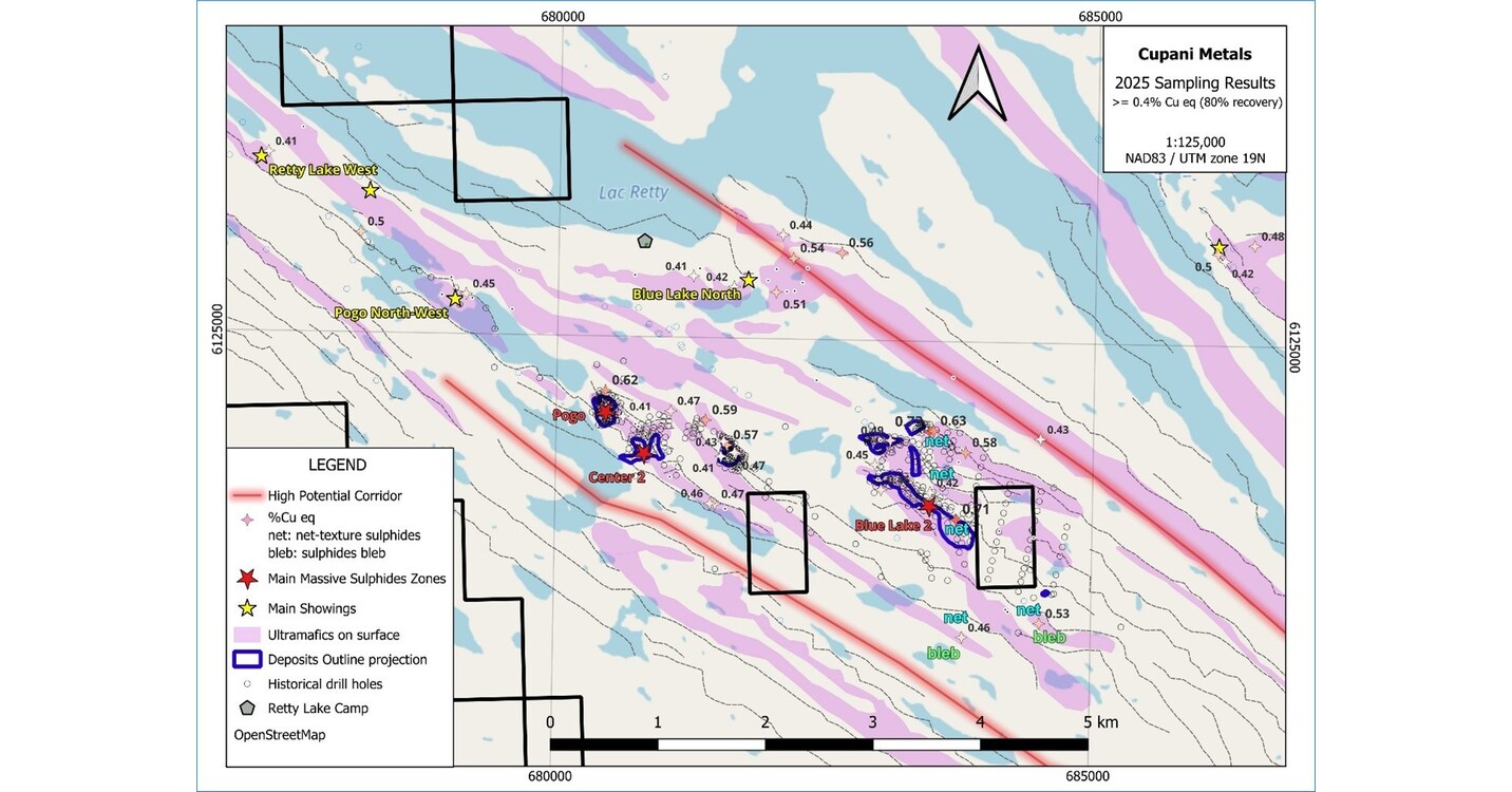 DISCOVERY OF TWO NEW MINERALIZED ZONES AT BLUE LAKE PROJECT