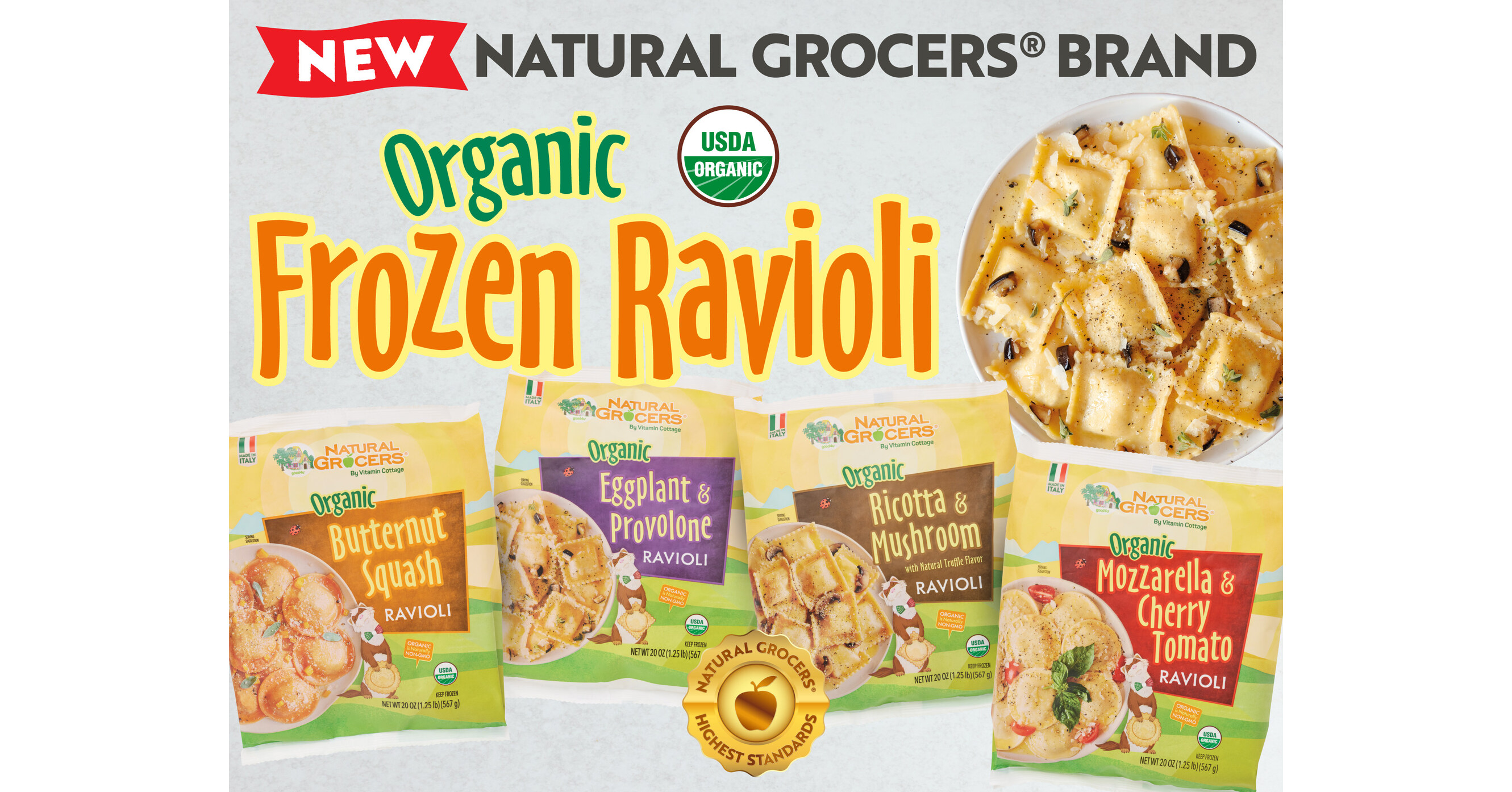 Natural Grocers® Rolls Out Organic Frozen Ravioli for Easy, Elevated Meals