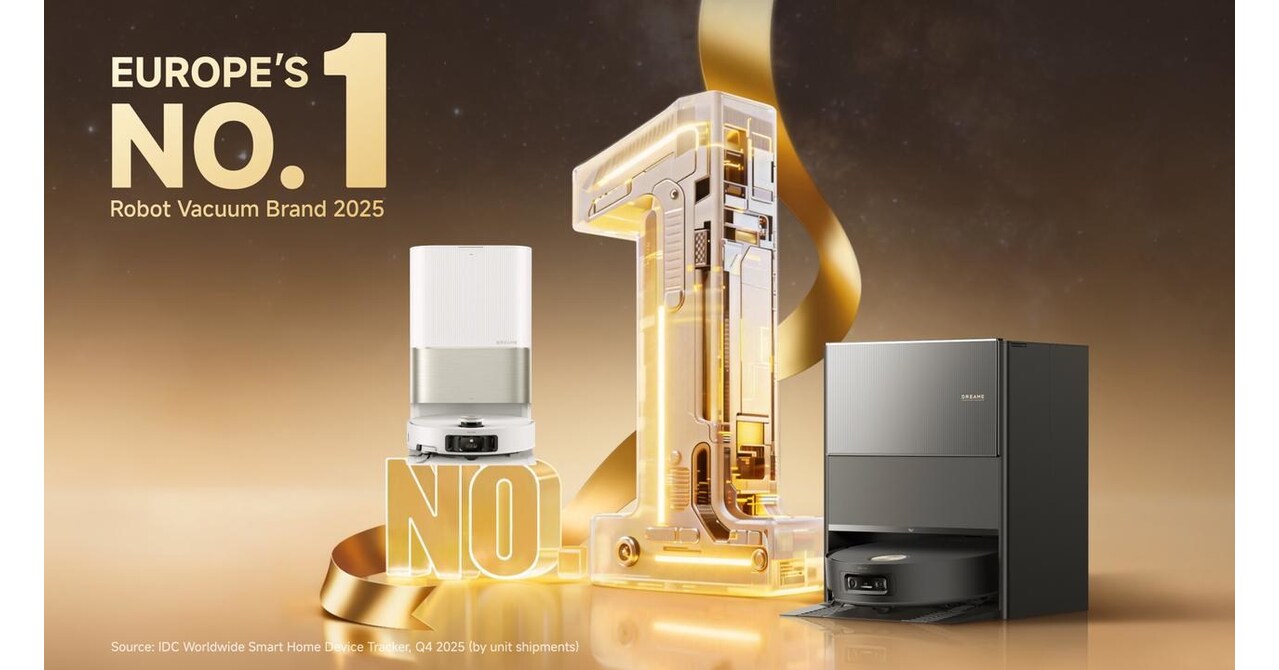 Dreame Becomes Europe's No.1 Robot Vacuum Brand by Unit Shipment for 2025