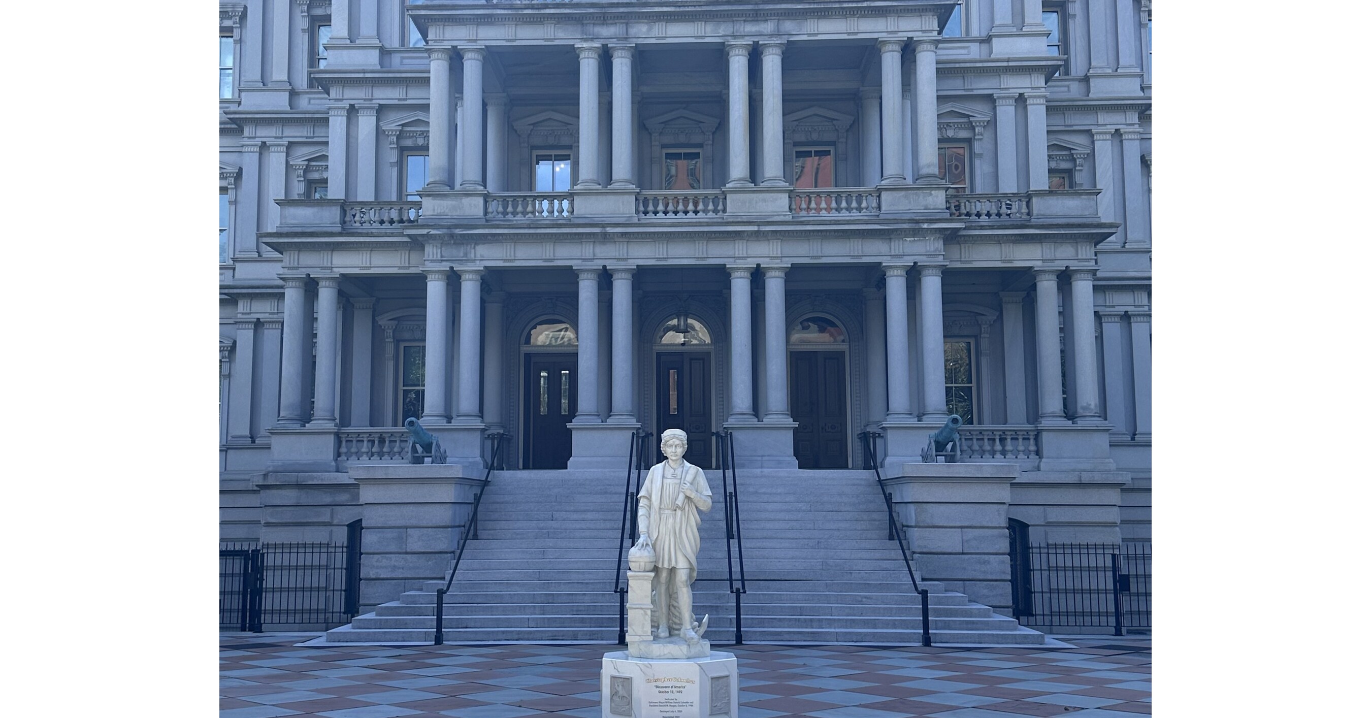 Baltimore's Toppled Columbus Statue Revived on White House Campus