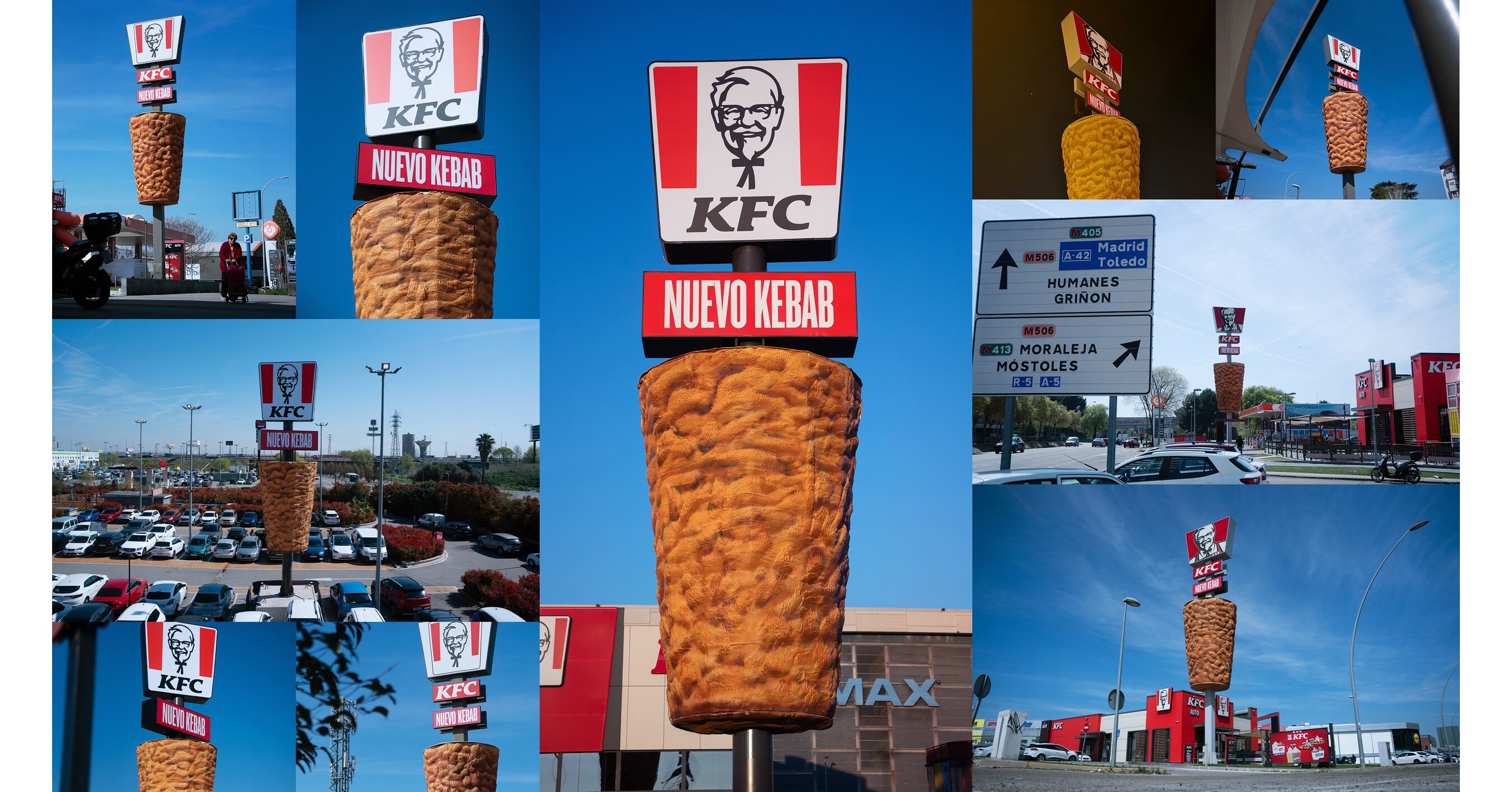 KFC turns its restaurant totems into giant kebabs to launch its new döner