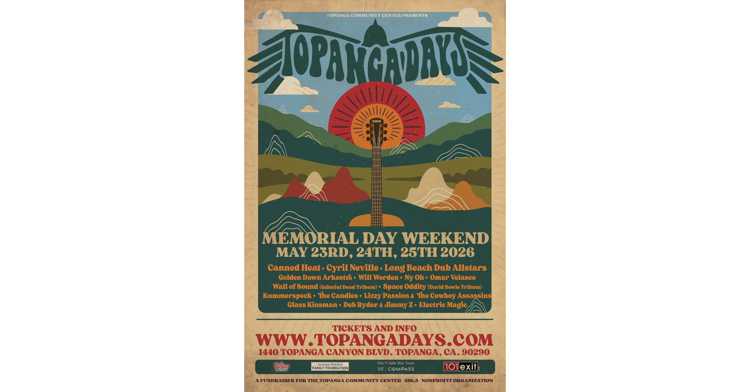 2026 Topanga Days Lineup Announced: Canned Heat, Cyril Neville, and ...