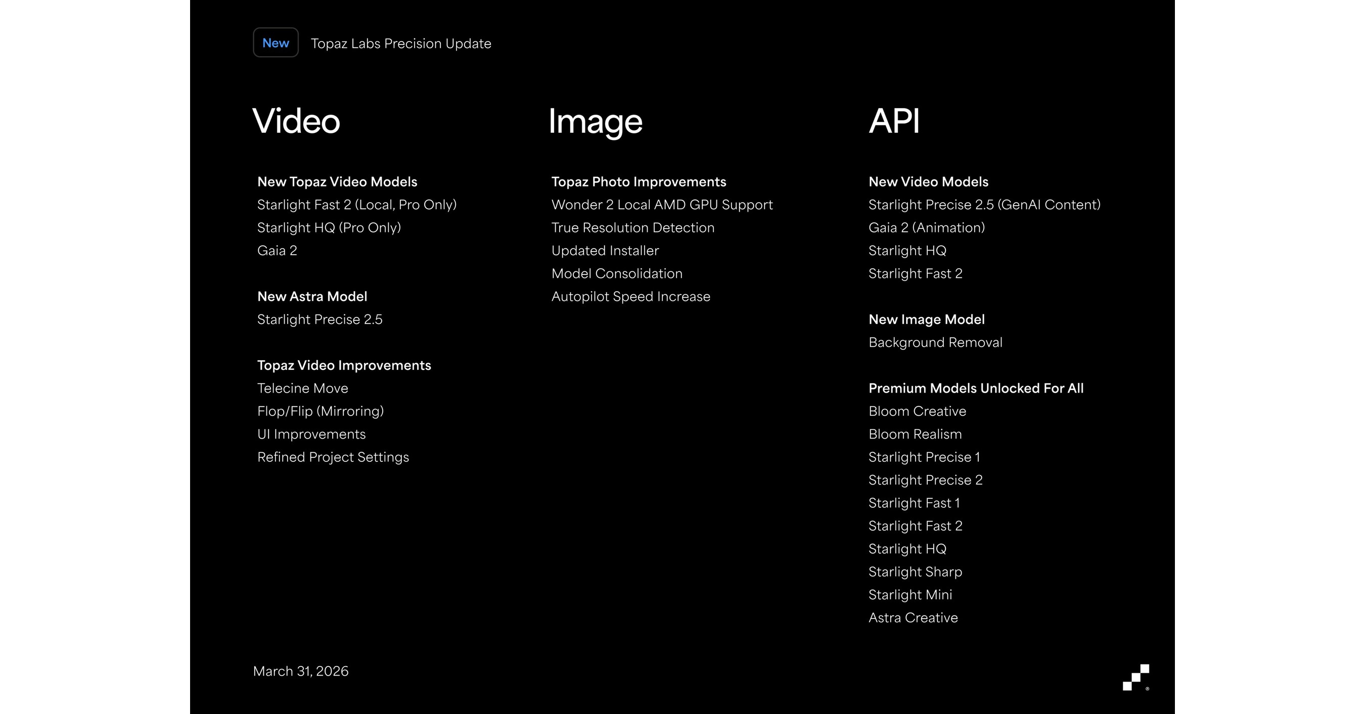 Topaz Labs Releases New Video Models, API Updates, and Local Model ...