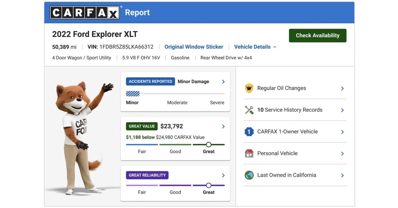 CARFAX Report Now Delivers Future Reliability Based on a Vehicle's ...