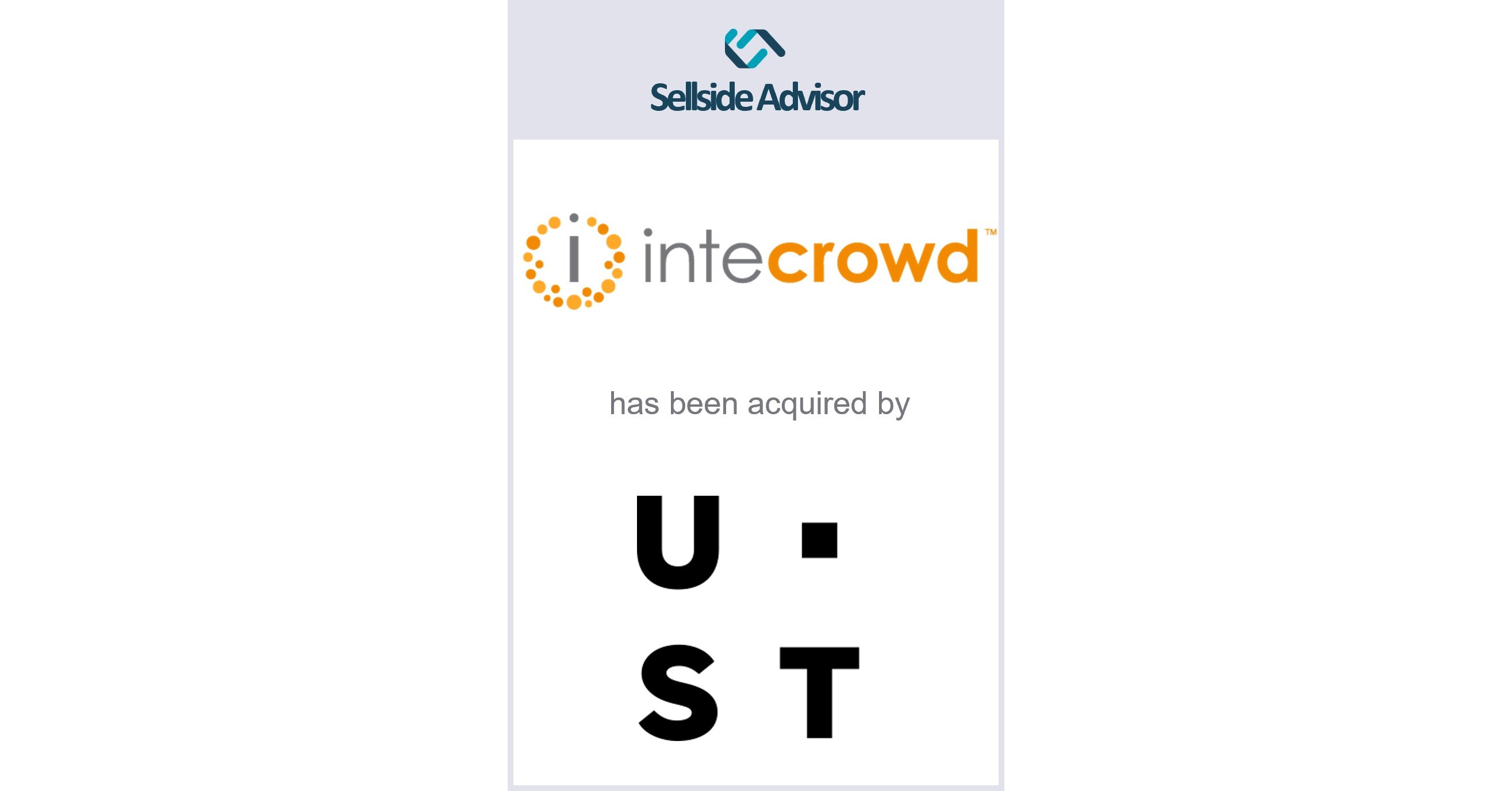 Clearsight Advises Intecrowd in its Acquisition by UST
