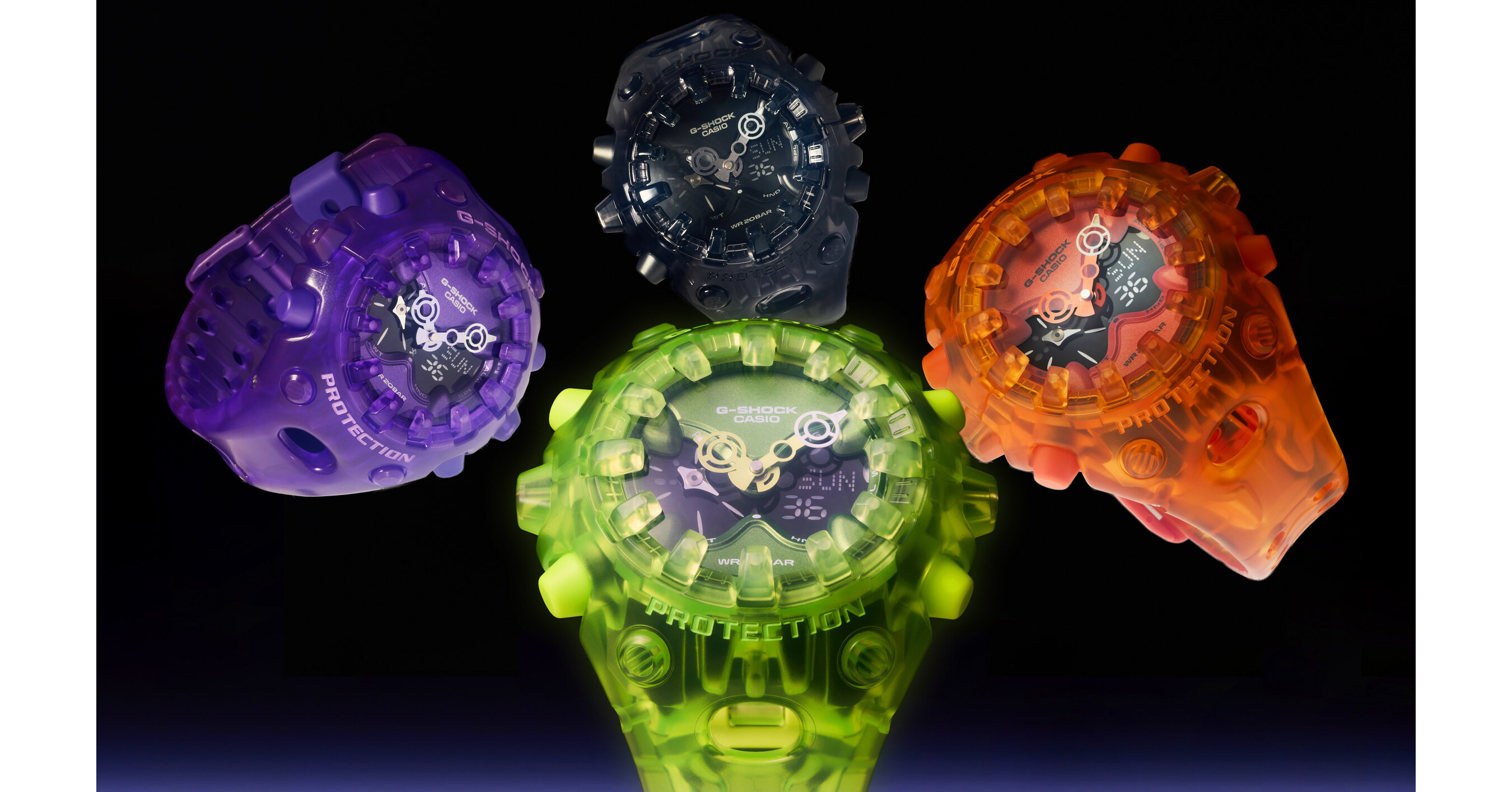STRIKING ORIGINAL: G-SHOCK DROPS TRANSPARENT GA-V01 SERIES