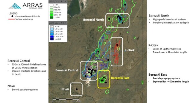 ARRAS MINERALS CONFIRMS THIRD PORPHYRY CENTER - DRILLS 115.7 METERS ...