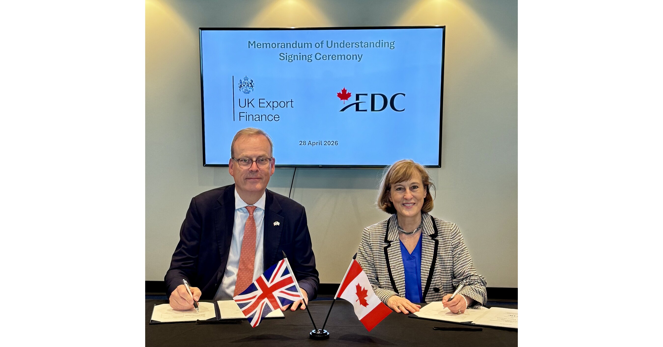 EDC and UKEF sign agreement to boost Canada-UK cooperation in key sectors