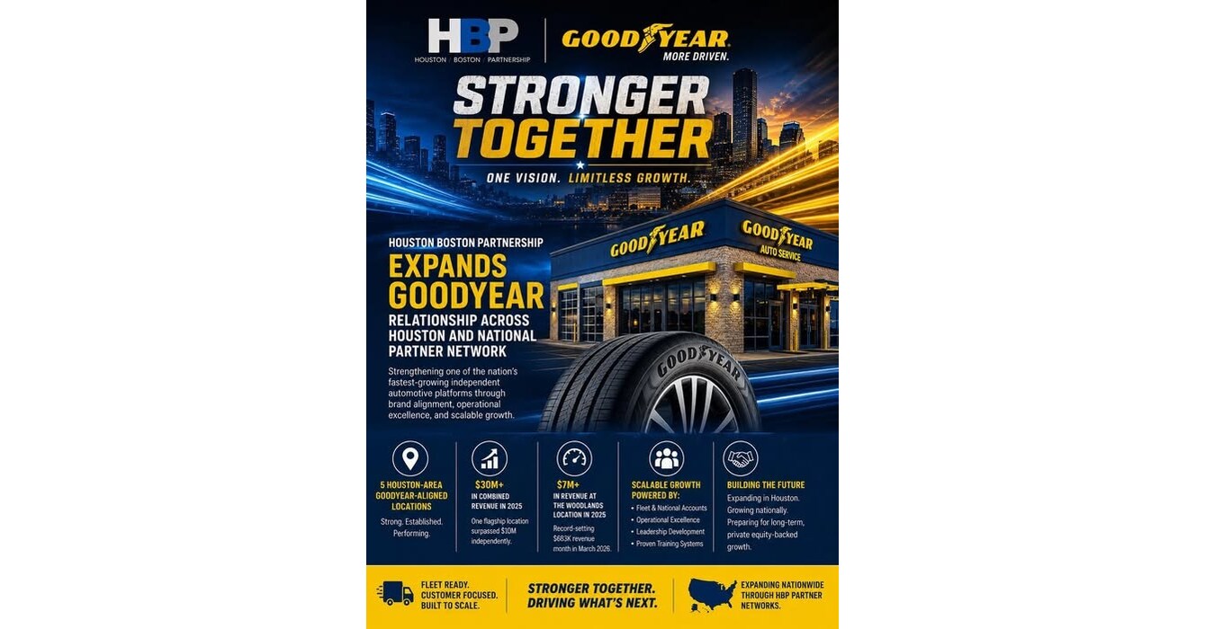 Houston Boston Partnership Expands Independent Goodyear Network Across ...