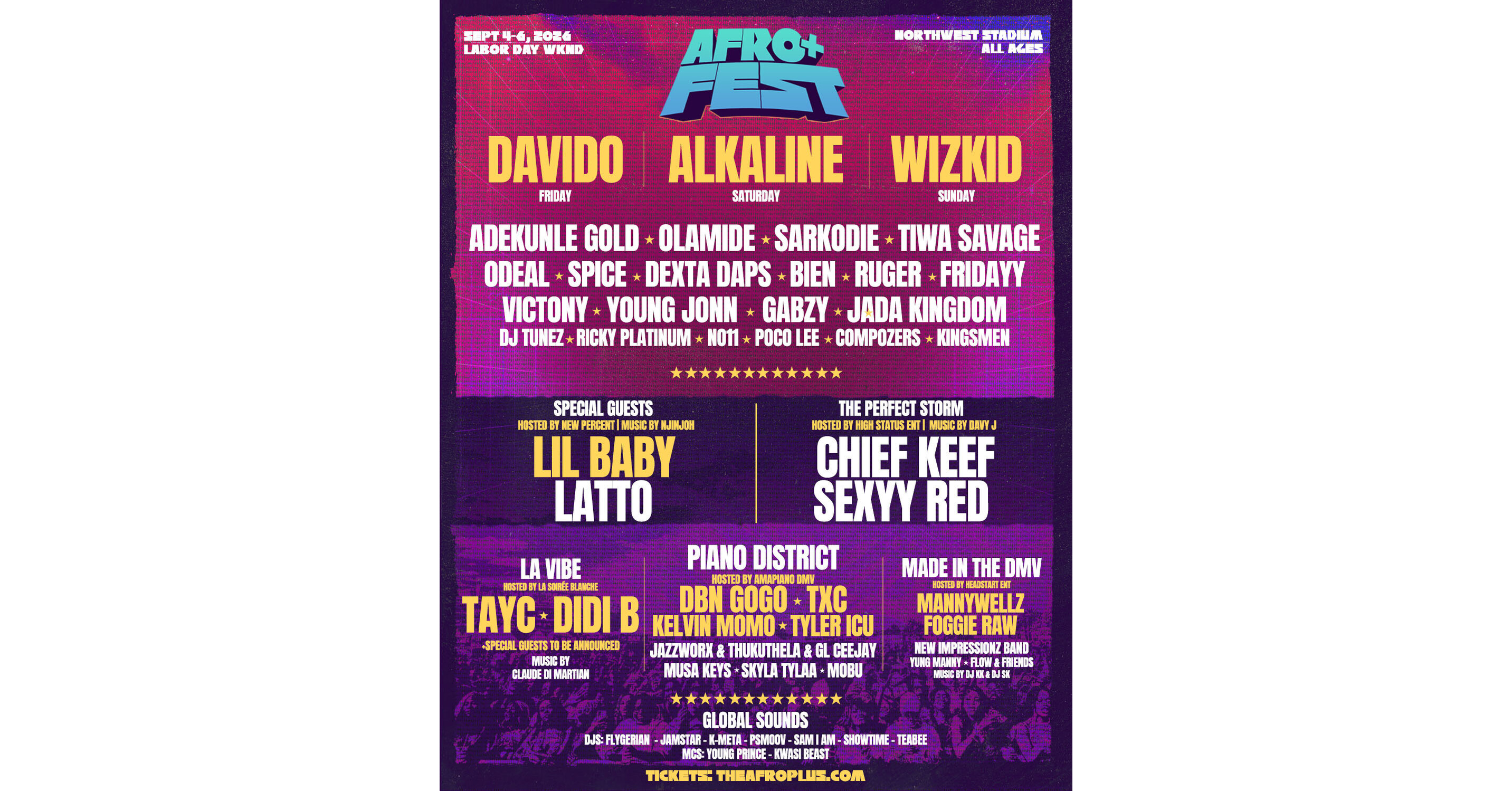 Davido, Alkaline & Wizkid to Headline Afro Plus Fest 2026