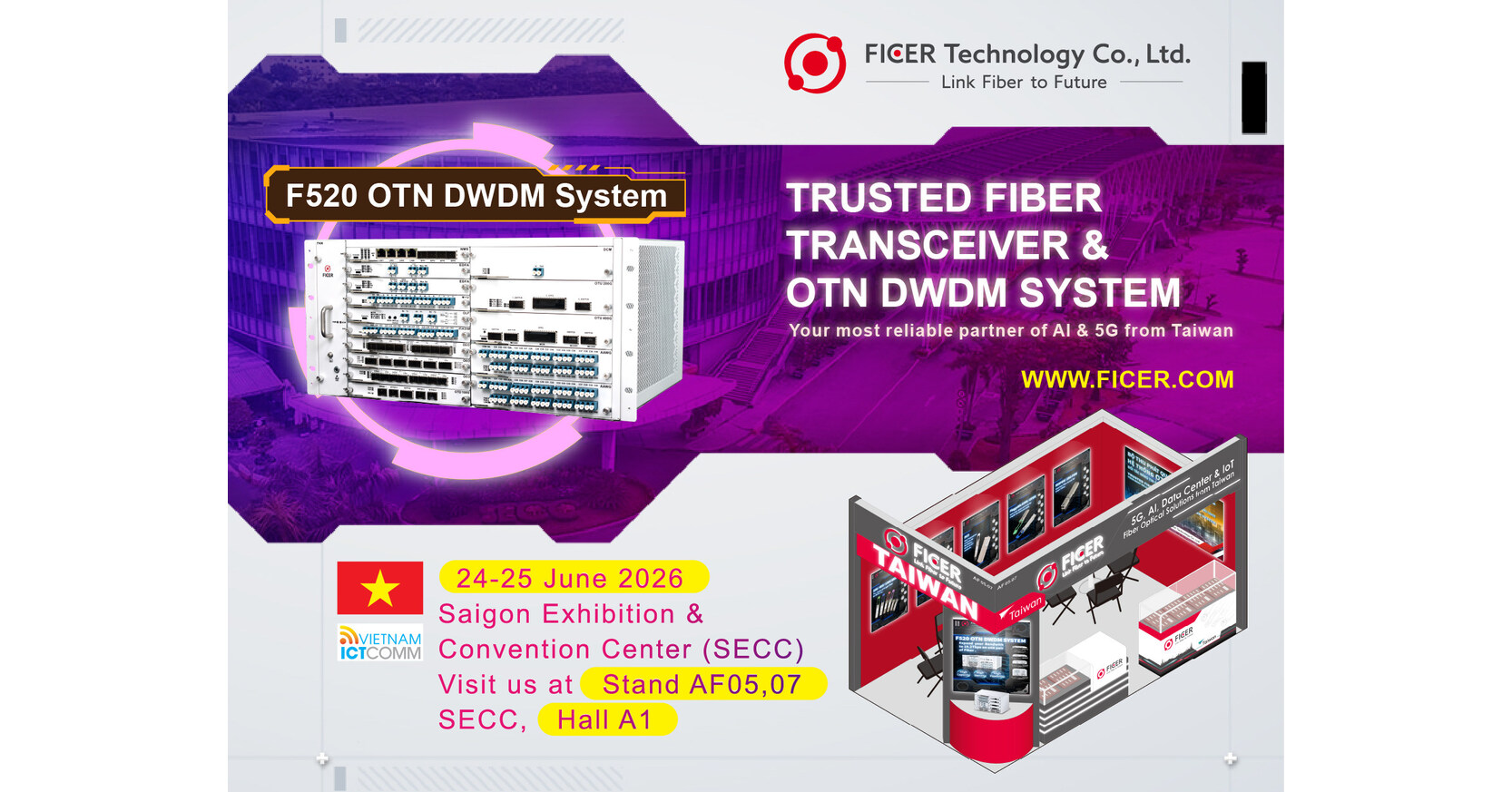FICER Showcases Fiber Transceivers and OTN DWDM Systems support AI, 5G ...