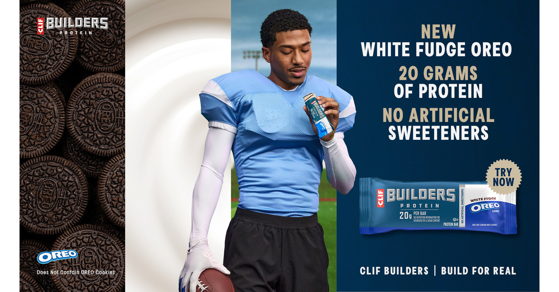 The CLIF BUILDERS Brand Releases New White Fudge OREO-Flavored Protein Bar