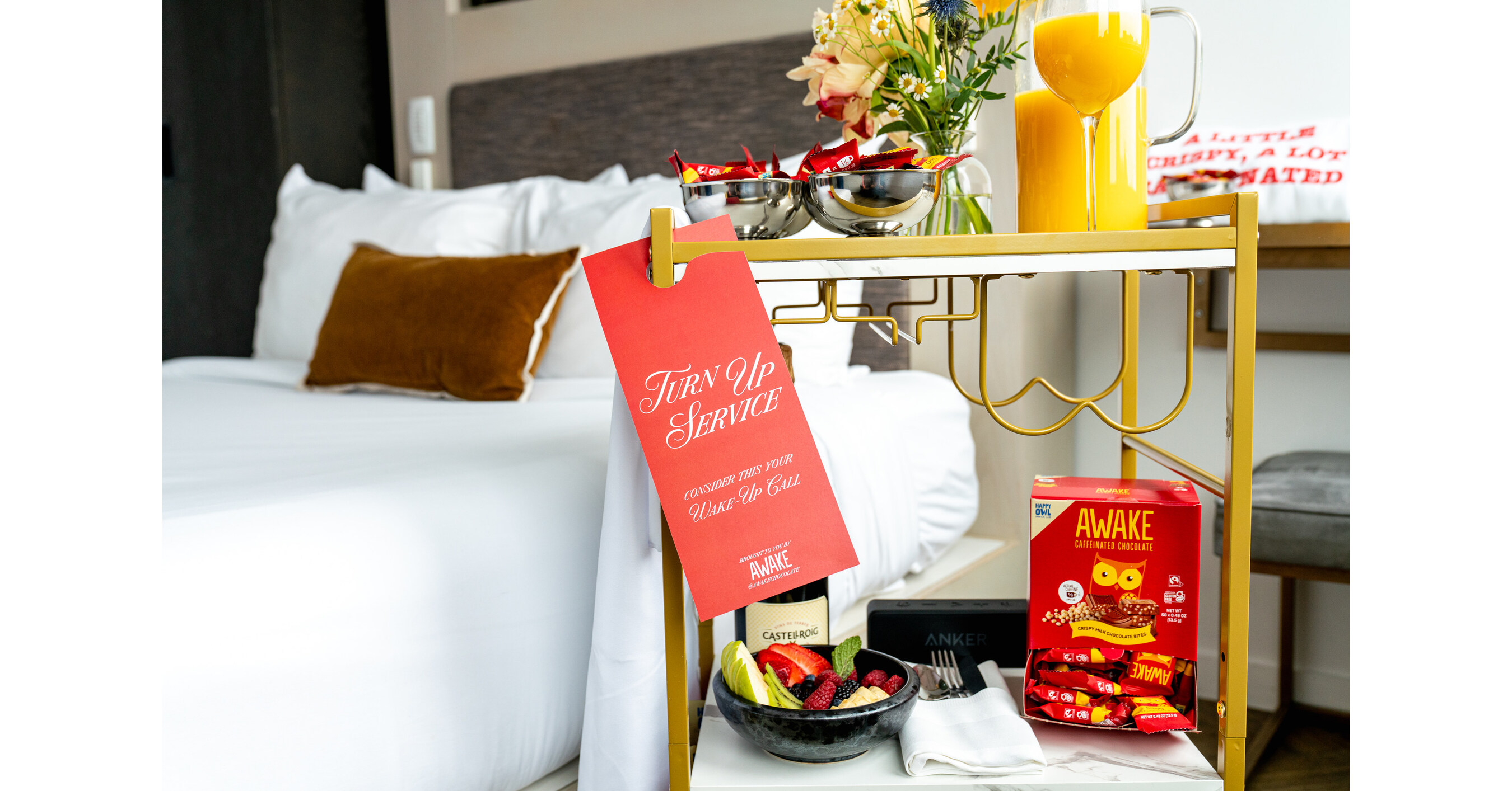 AWAKE CHOCOLATE FLIPS HOTEL TRADITION WITH FIRST-EVER "TURN UP" SERVICE