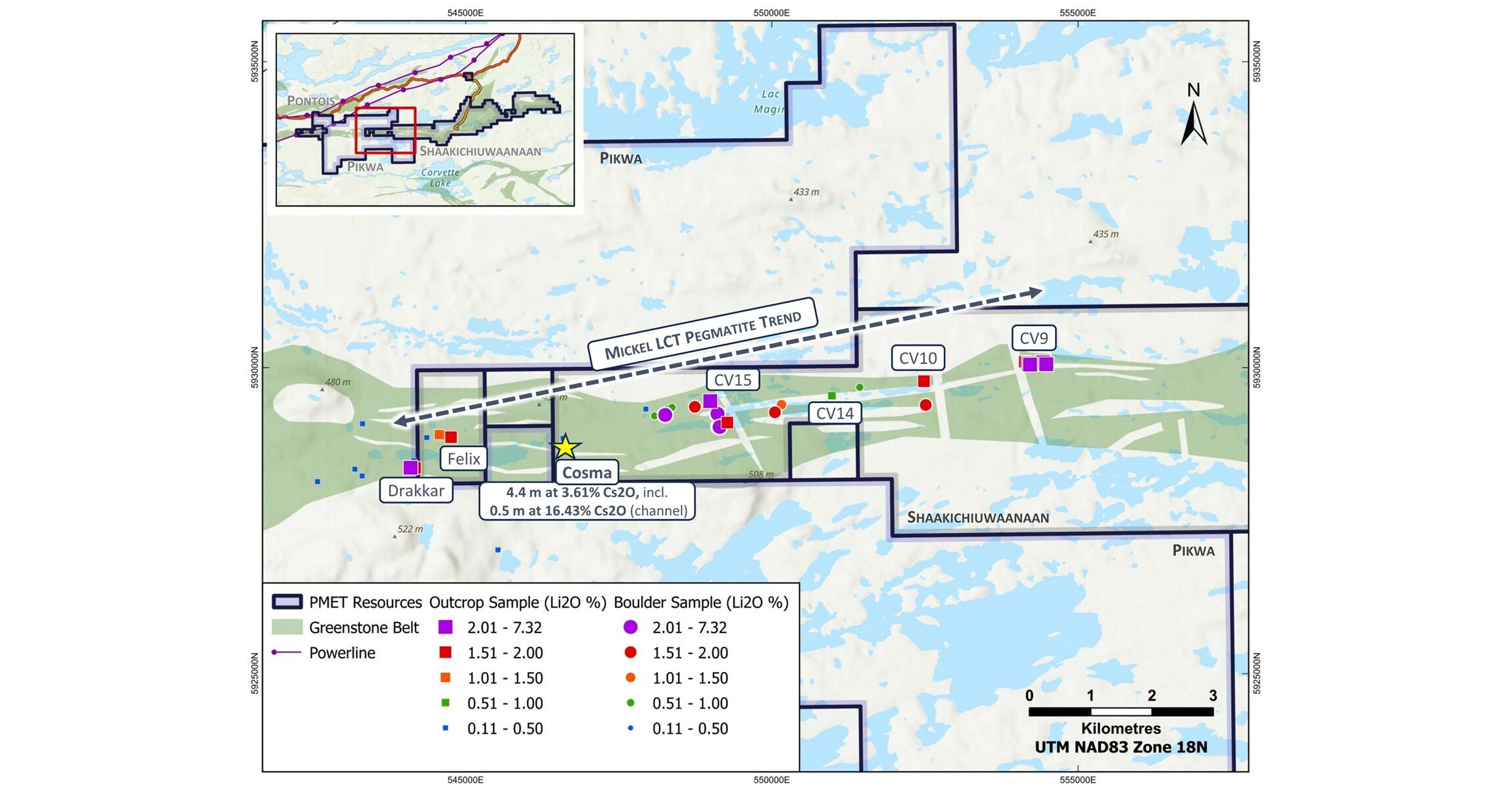 Nouvelles découvertes de pegmatites à haute teneur en lithium, césium ...