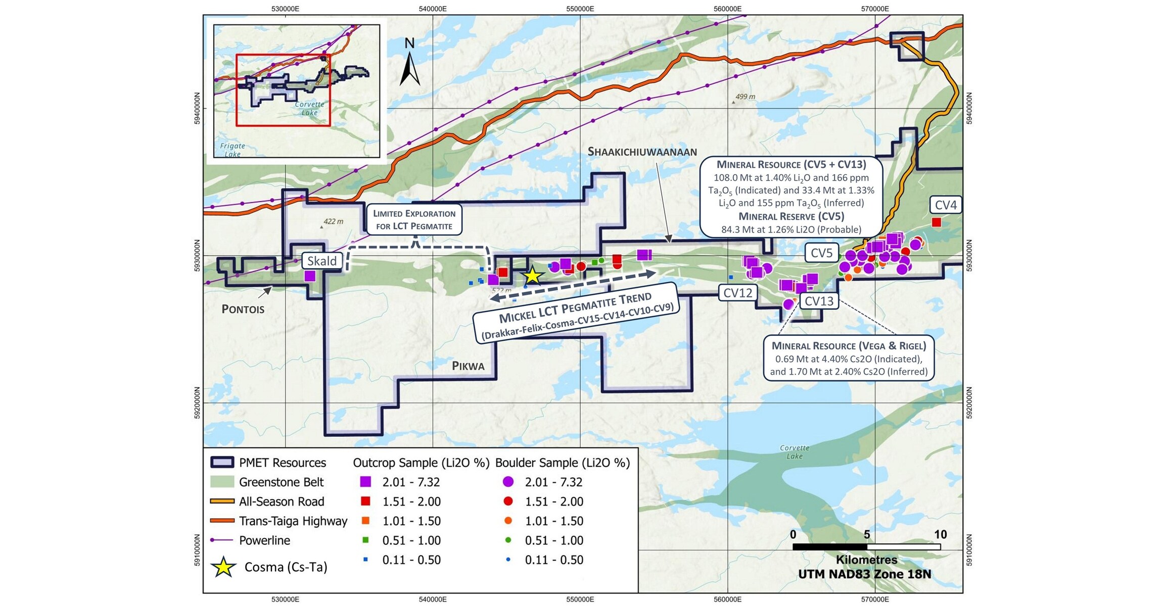 Nouvelles découvertes de pegmatites à haute teneur en lithium, césium ...