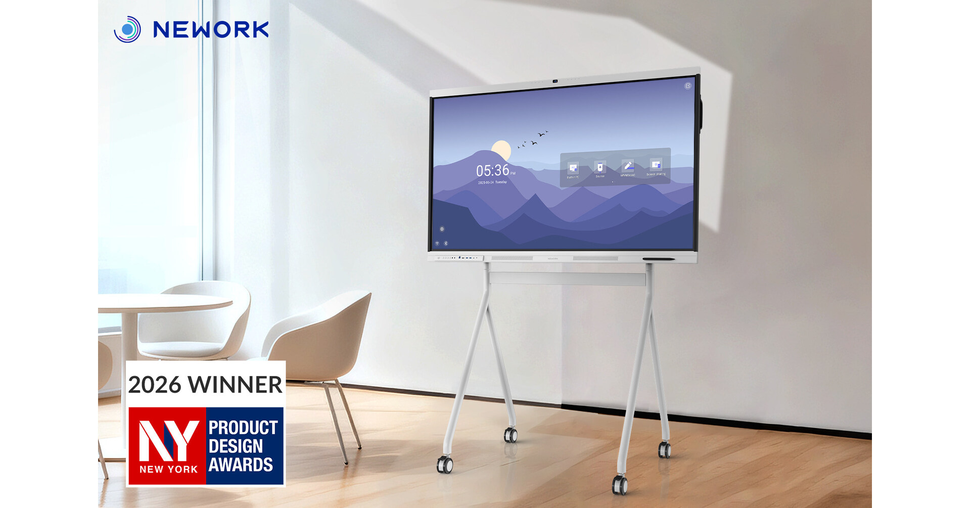 Nework's NewBoard P Series Wins Silver at 2026 NY Product Design Awards