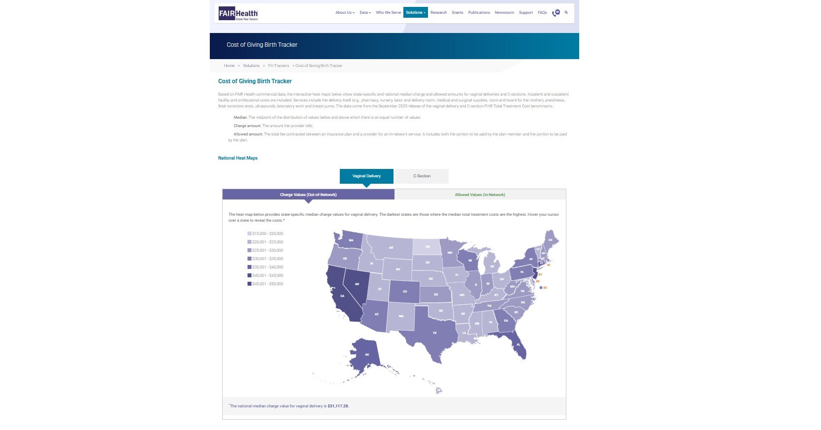 National Median Cost for C-Section Covered by Commercial Insurance Is ...