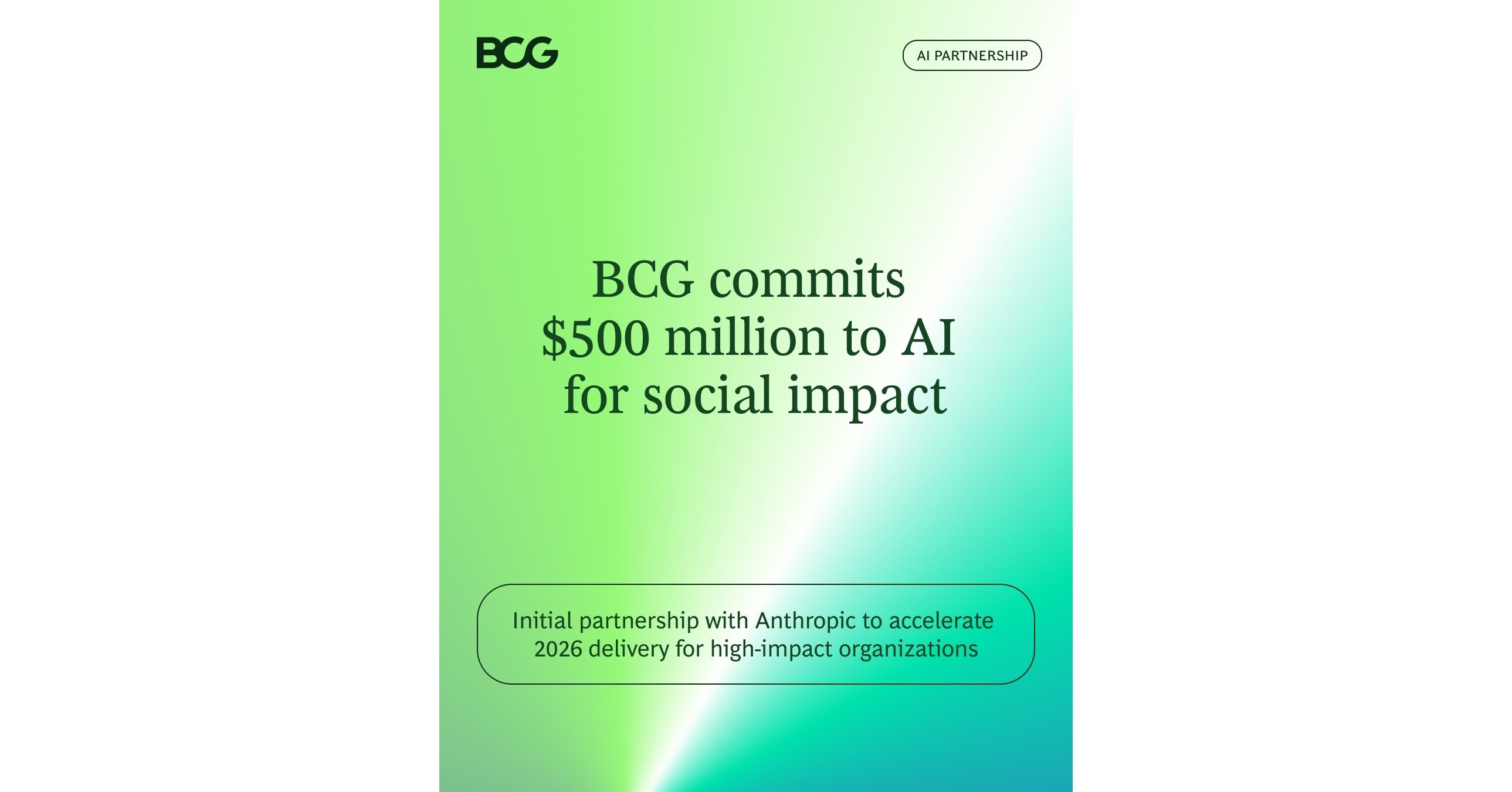 AI Poised to Transform Social Impact at Scale as BCG Commits $500 ...