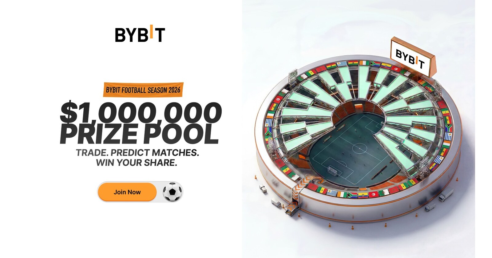 Bybit Launches Football Season 2026 Campaign With Up To $1 Million ...
