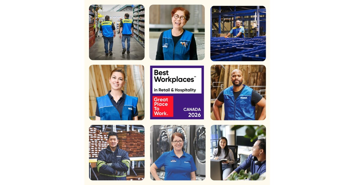 RONA IS NAMED ONE OF THE BEST WORKPLACES IN RETAIL & HOSPITALITY IN CANADA