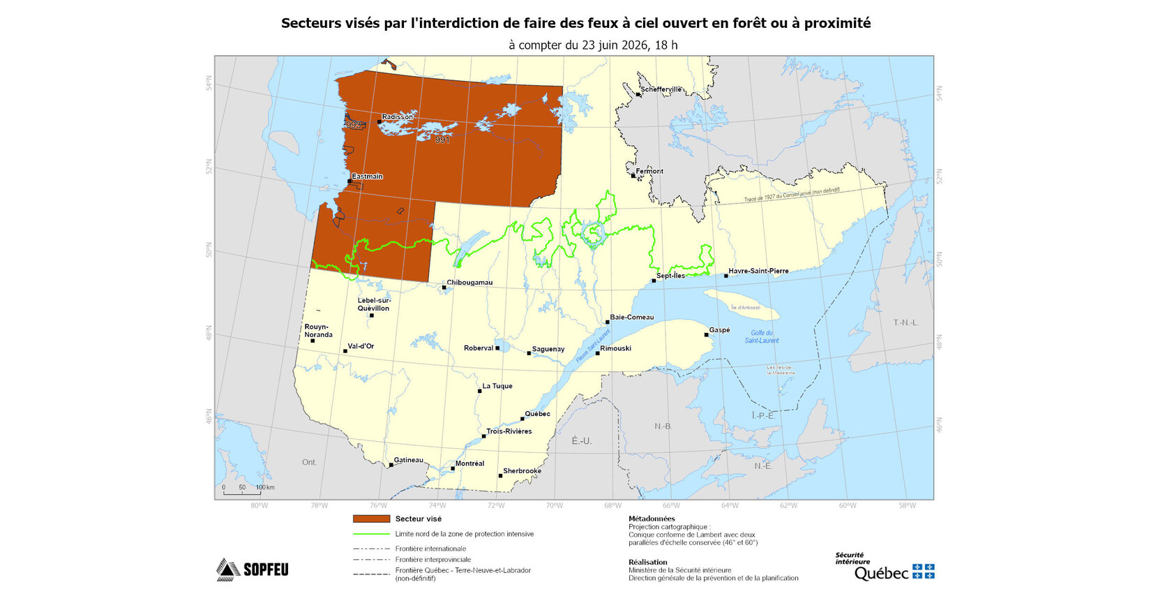 Forest fires - Ban on open fires in or near forests