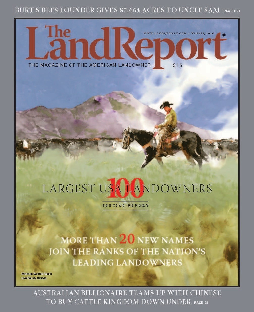 20 New Landowners Join The 2016 Land Report 100