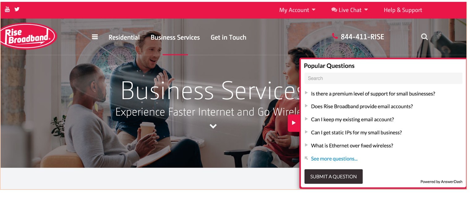 AnswerDash Delivers Predictive Self-Service Customer Support to Fixed-Wireless Leader Rise Broadband