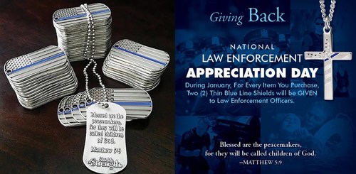 Law Enforcement Appreciation: Thin Blue Line Shields of Strength Show ...
