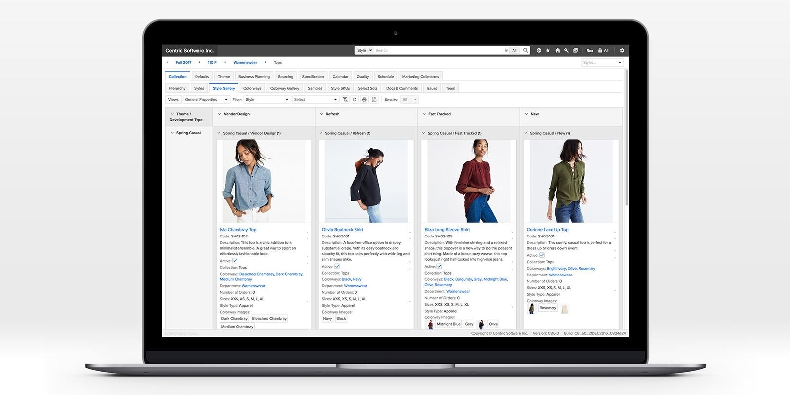 Major Market-Driven Innovations: Centric Software PLM V6