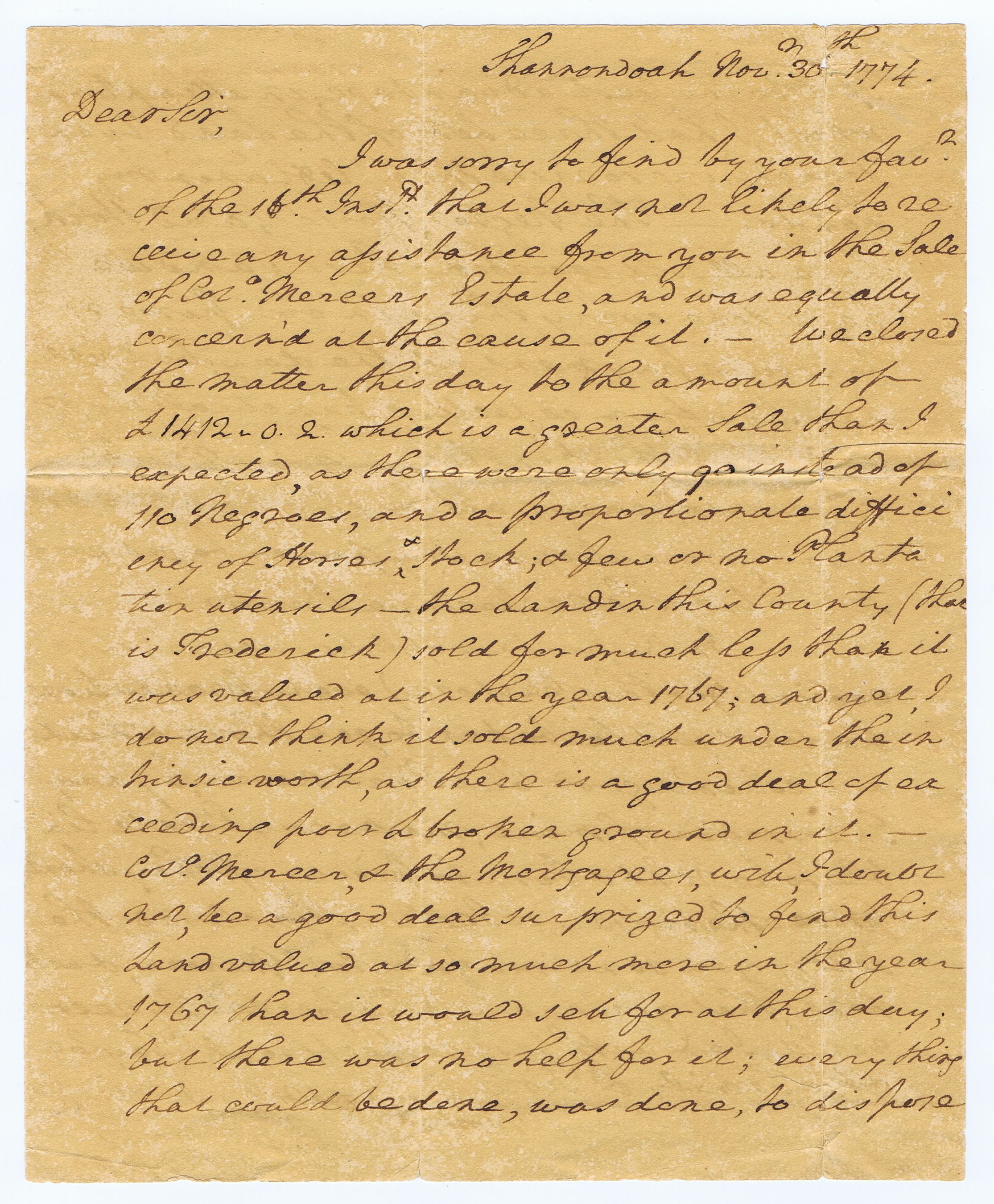 Found: George Washington's Letter Selling 90 Slaves in 440-item NY ...